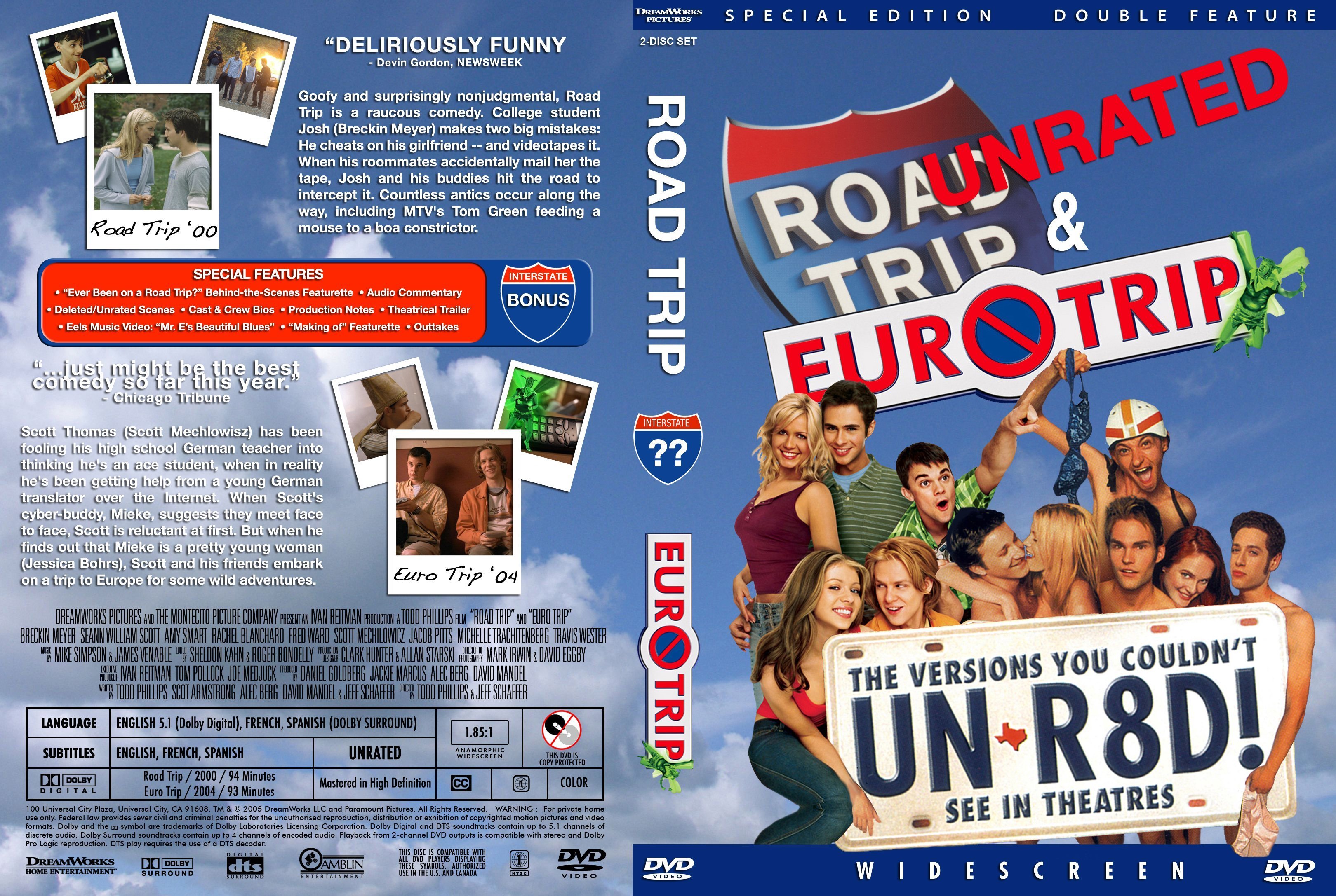 Road Trip Euro Trip Double Feature 2000 2004 R1 Covers 1 | DVD Covers ...