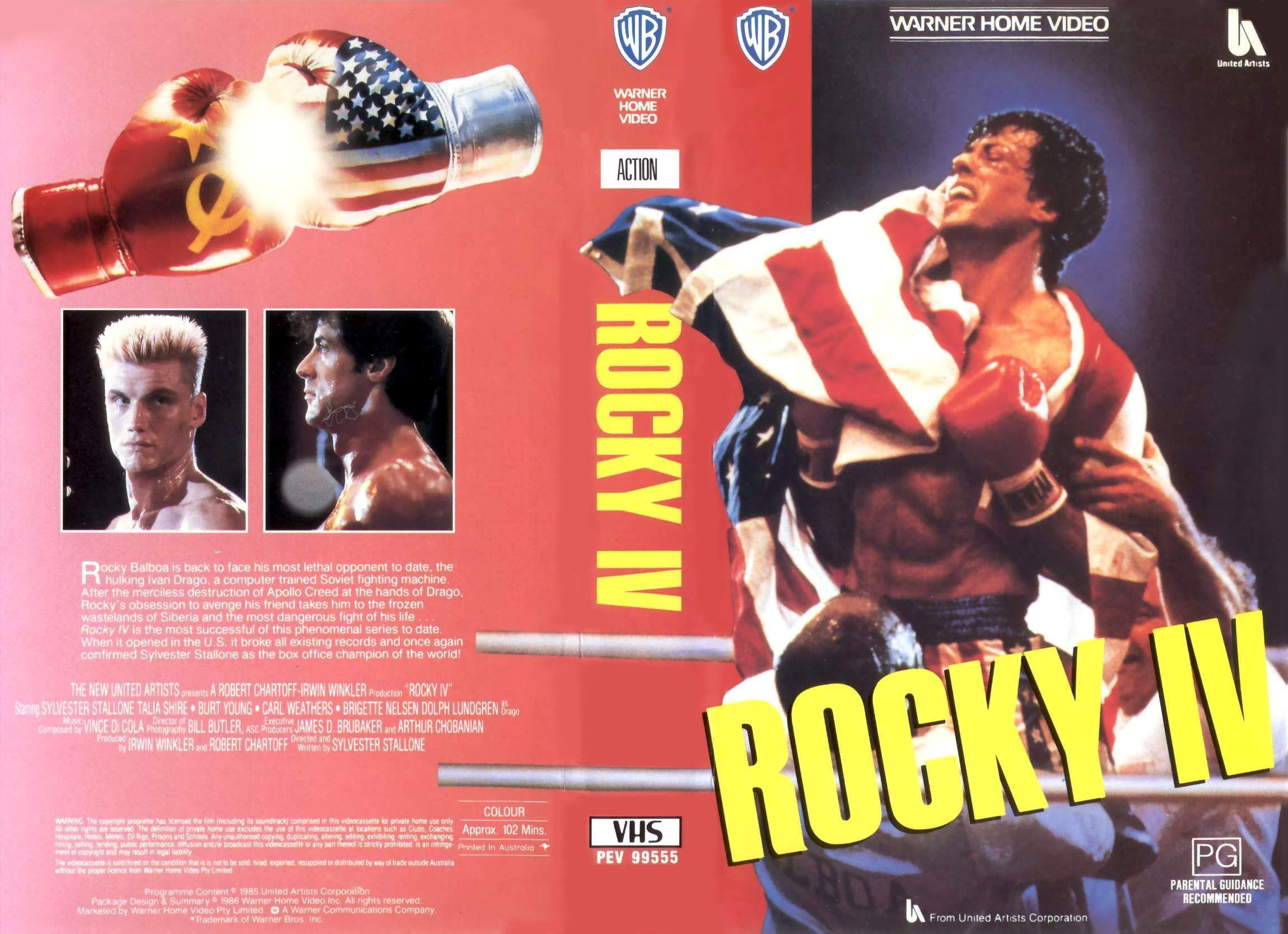 Rocky IV 1985 WS R1 Original V H S | DVD Covers | Cover Century | Over ...