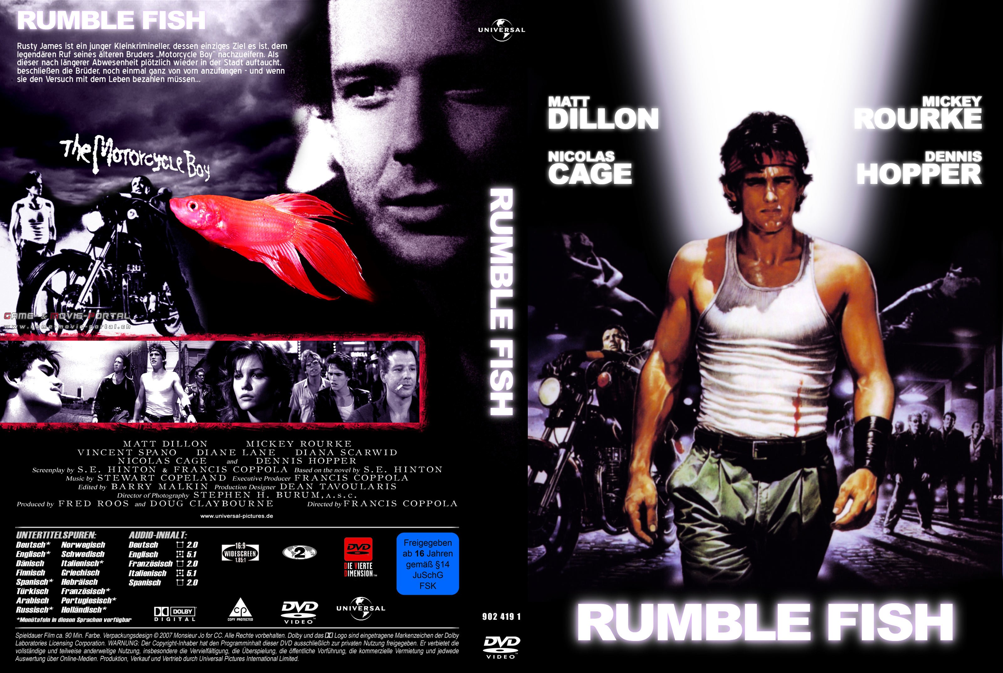 Rumble Fish Mickey Rourke Nicolas Cage Dennis Hopper Matt Dillon | DVD ...