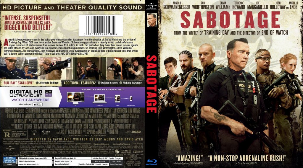 Sabotage 2014 Dvd Cover CoverCity DVD Covers & Labels Sabotage