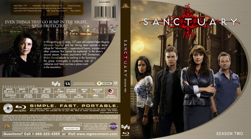 Sanctuary Season 2 Custom Bluray | DVD Covers | Cover Century | Over 1. ...