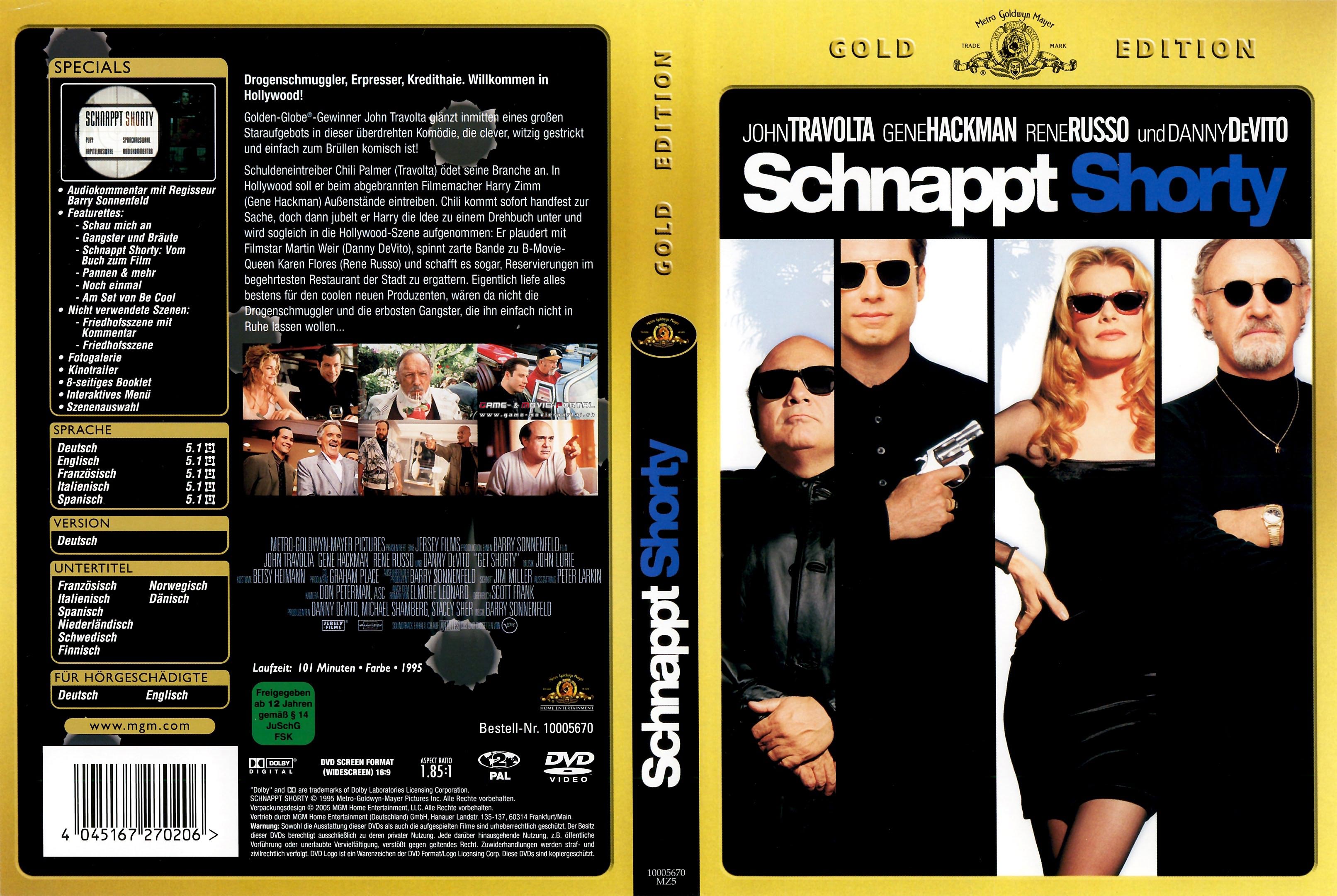 Schnappt Shorty Get Shorty John Travolta dvd cover german | DVD Covers ...