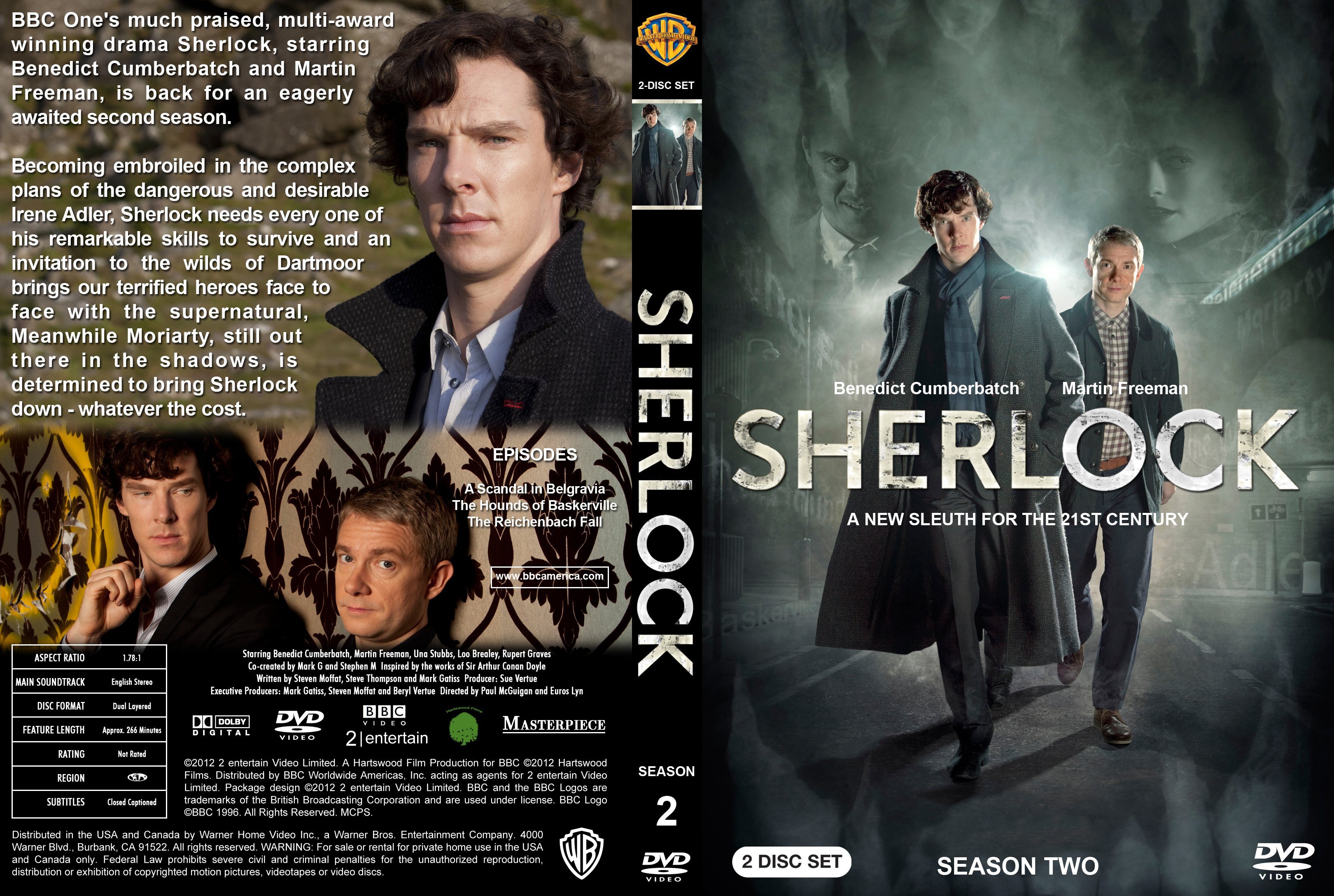 Sherlock Season 2 2011 R1 Cover labels 2 | DVD Covers | Cover Century ...
