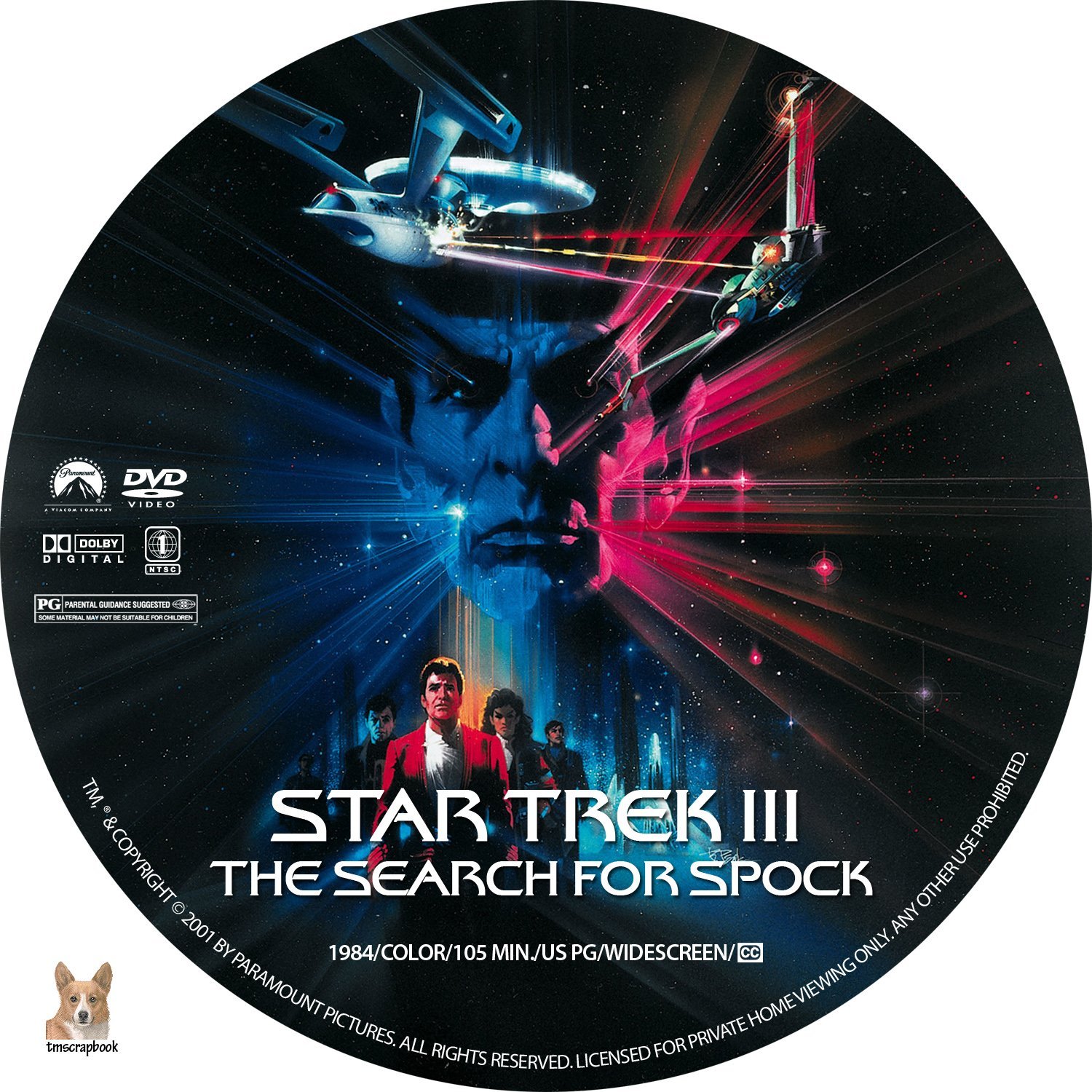 Star Trek III The Search for Spock 1984 R1 Labels 1 | DVD Covers ...