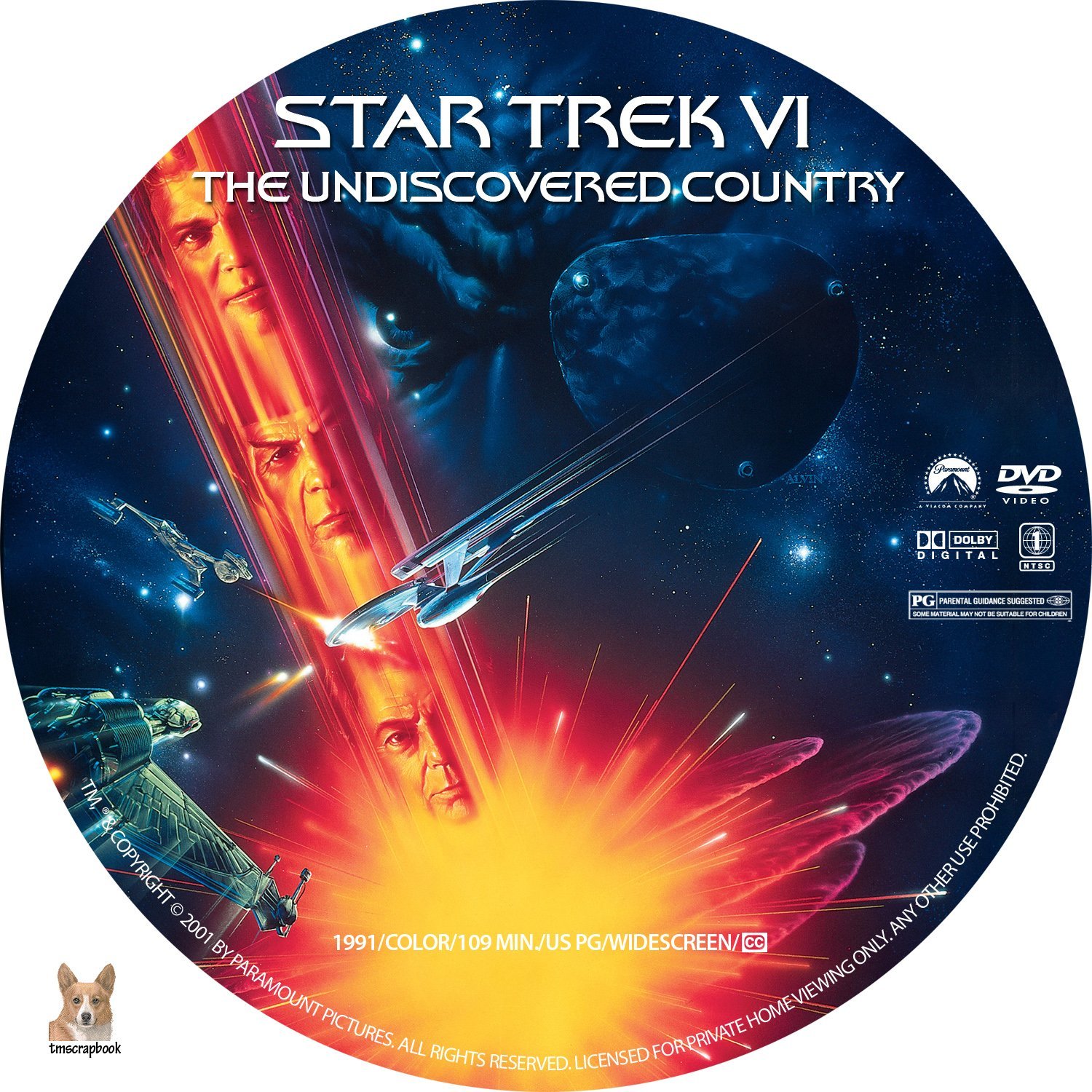 Star Trek VI The Undiscovered Country 1991 R1 Labels | DVD Covers ...