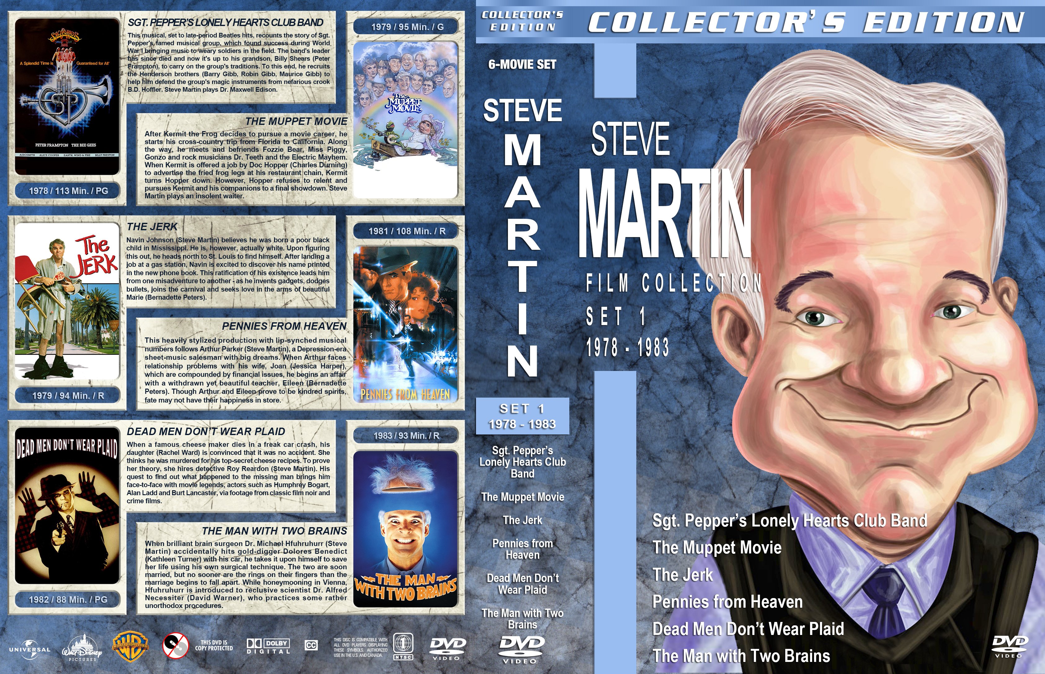 Steve Martin Film Collection Set 1 1978 1983 Cover 1 | DVD Covers ...