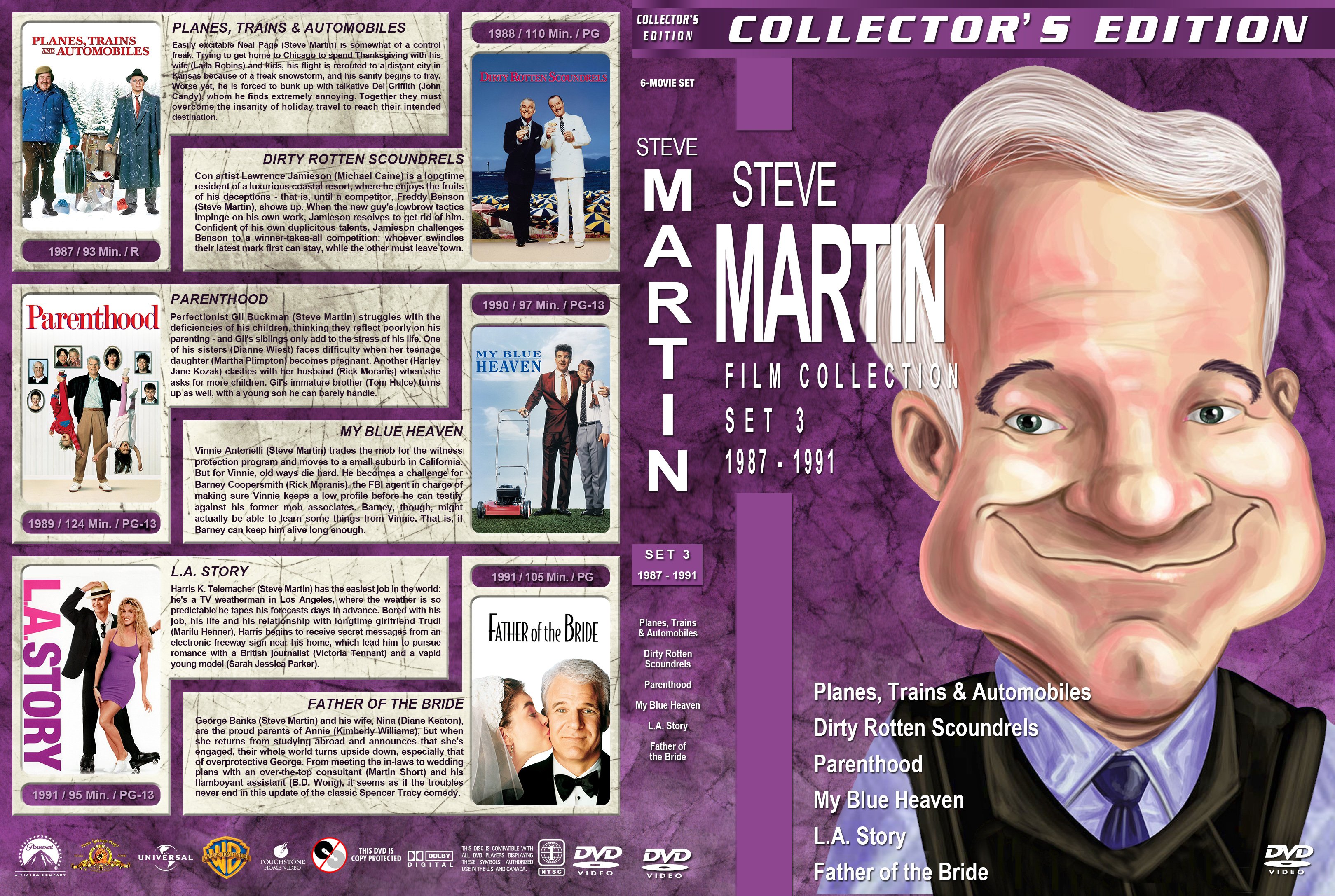 Steve Martin Film Collection Set 3 1987 1991 Cover | DVD Covers | Cover ...