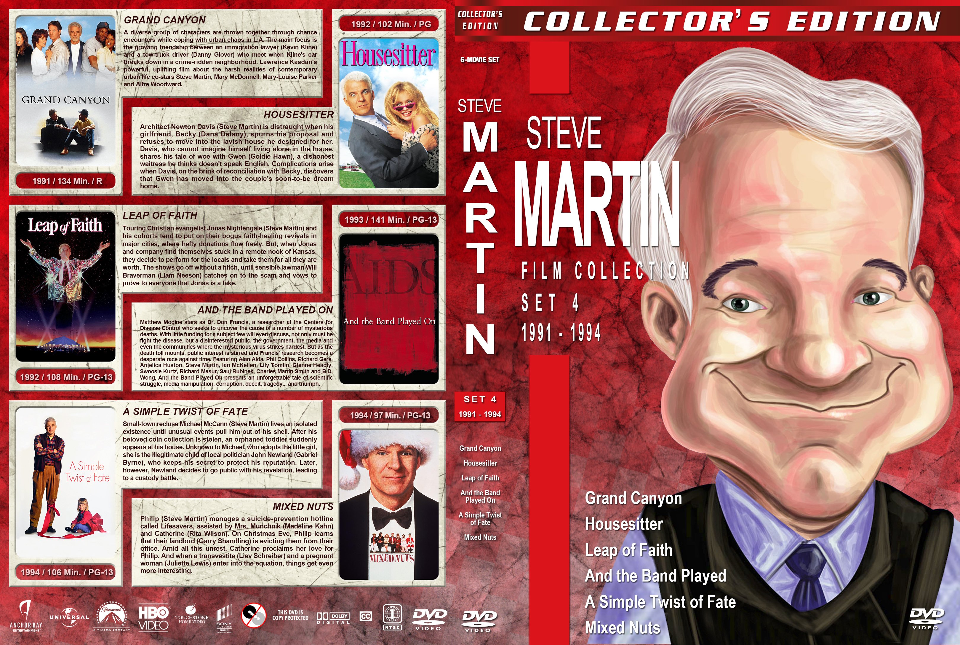 Steve Martin Film Collection Set 4 1991 1994 Cover | DVD Covers | Cover ...