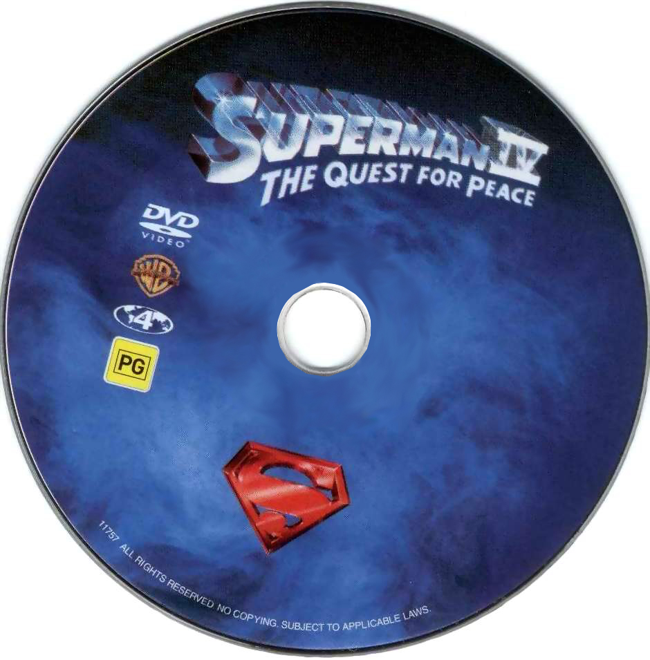 Superman IV The Quest For Peace 1987 Disc Label | DVD Covers | Cover ...