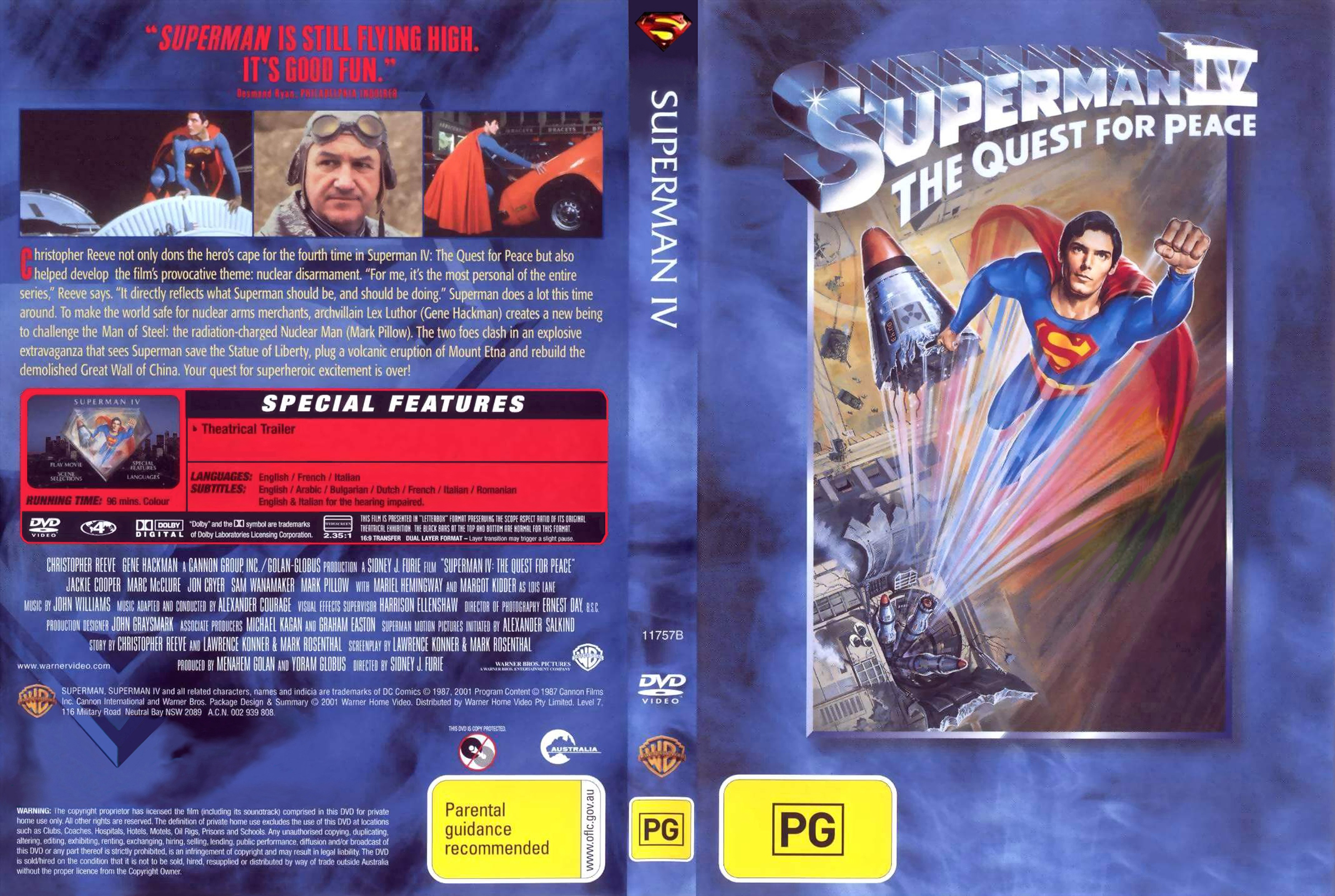 Superman IV The Quest For Peace 1987 | DVD Covers | Cover Century ...
