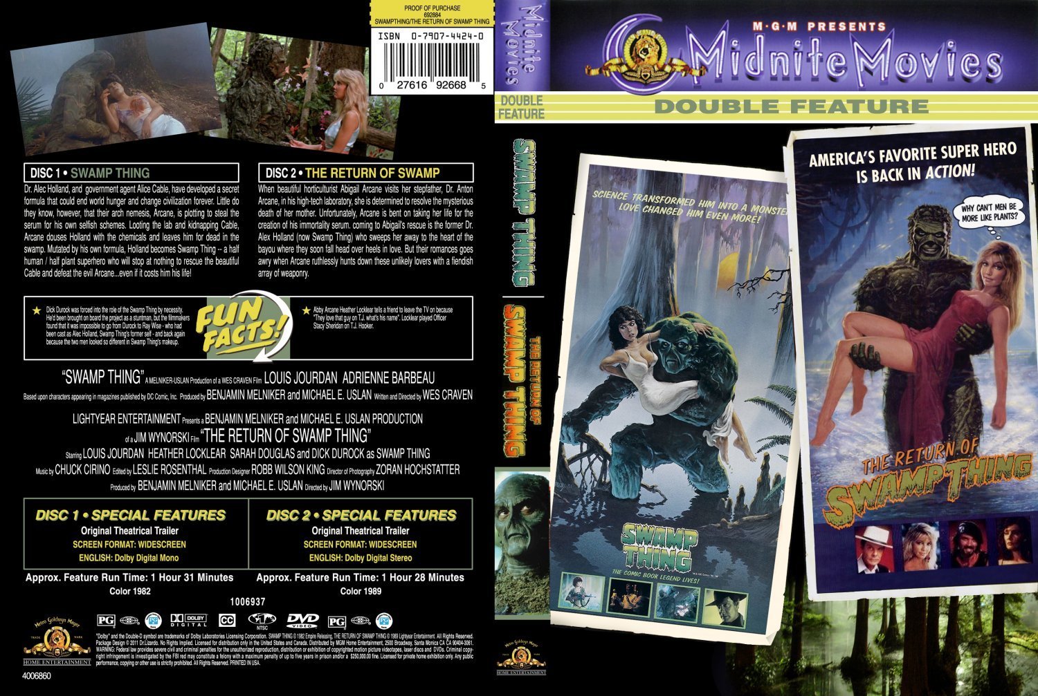 Swamp Thing Return OF Swamp Thing | DVD Covers | Cover Century | Over 1 ...