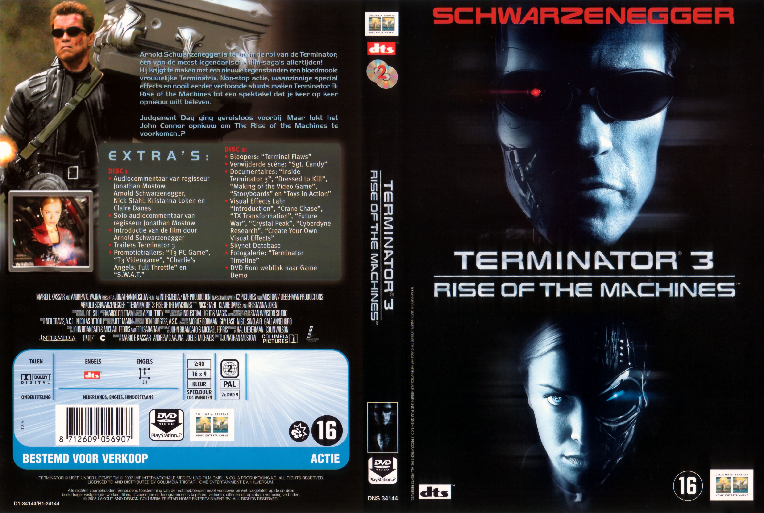 Terminator 3 RISE OF THE MACHINES R2 DUTCH MISC DVD | DVD Covers ...