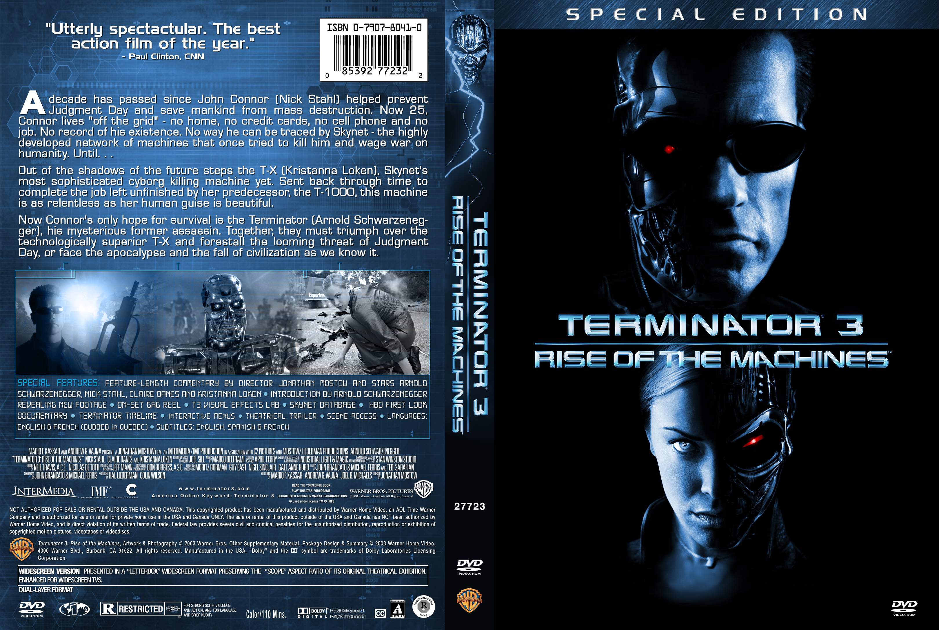 Terminator 3 Rise Of The Machines Special Edition 2003 | DVD Covers ...