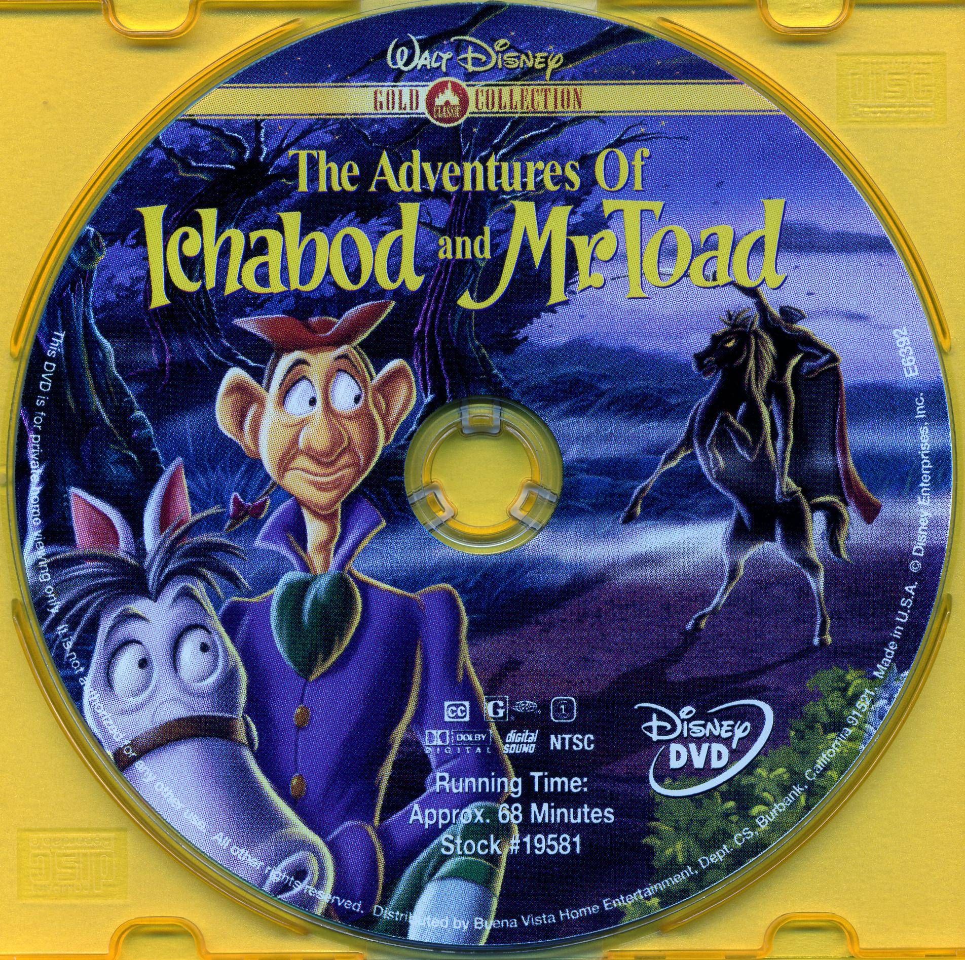 The Adventures Of Ichabod and Mr. Toad DVD CD | DVD Covers | Cover ...