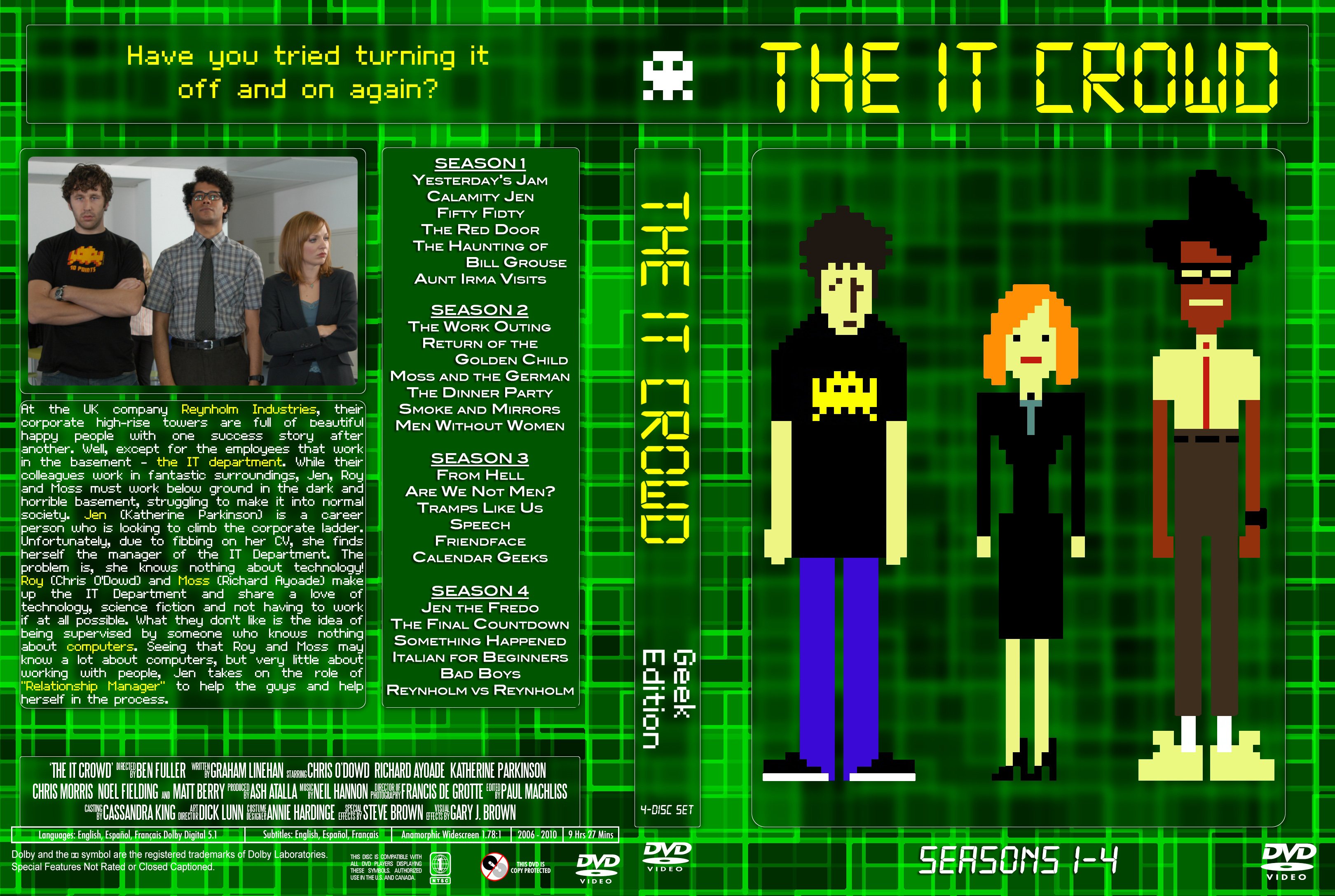 The IT Crowd Seasons 1 4 2006 R1 Cover labels 4 | DVD Covers | Cover ...