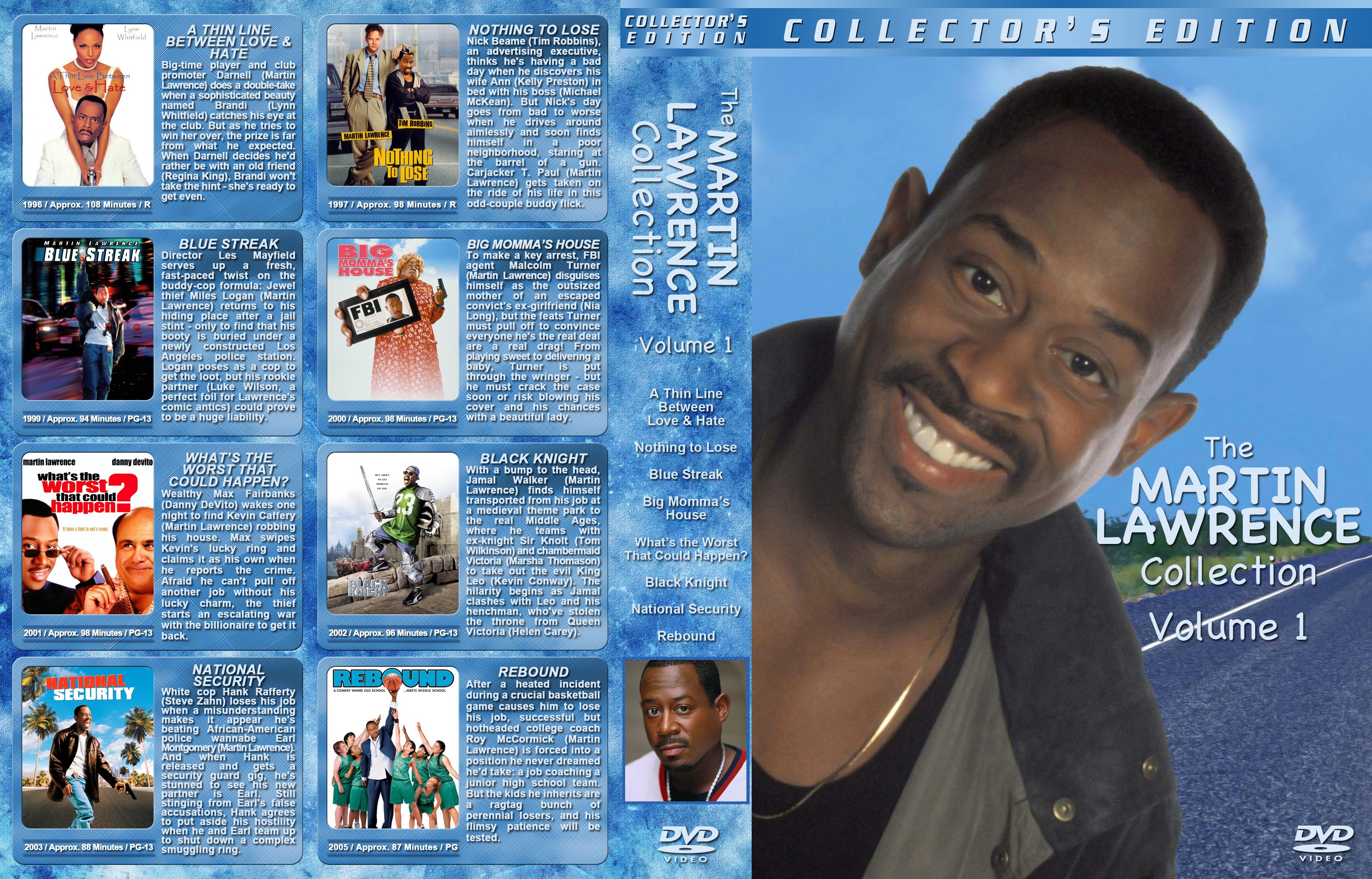 The Martin Lawrence Collection Volume 1 1996 2005 R1 Cover | DVD Covers ...