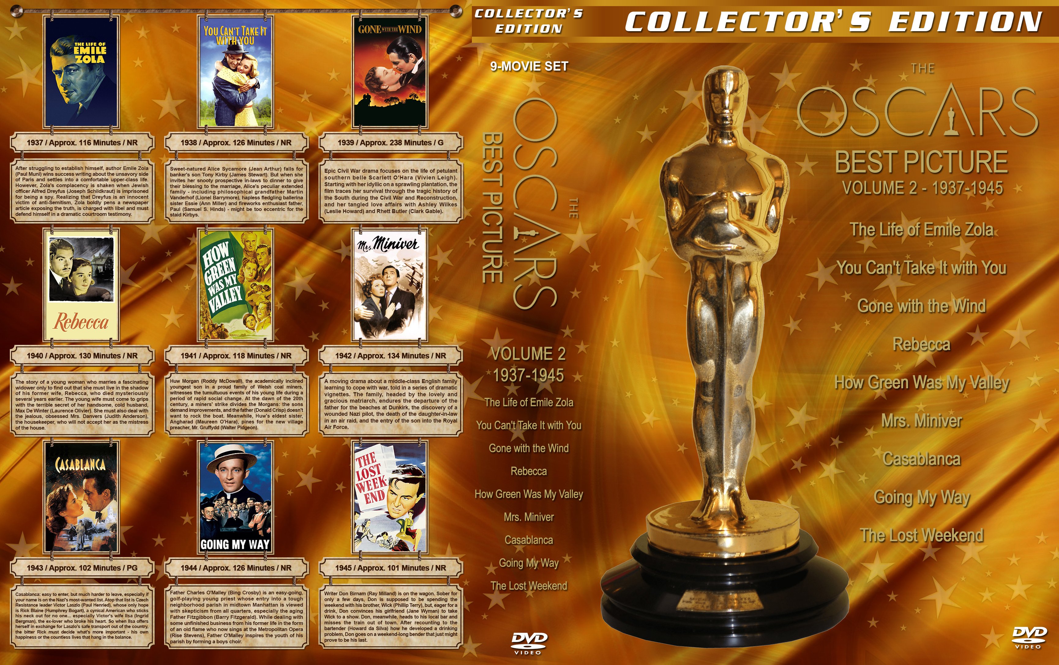 The Oscars Best Picture Volume 2 1937 1943 Covers | DVD Covers | Cover ...