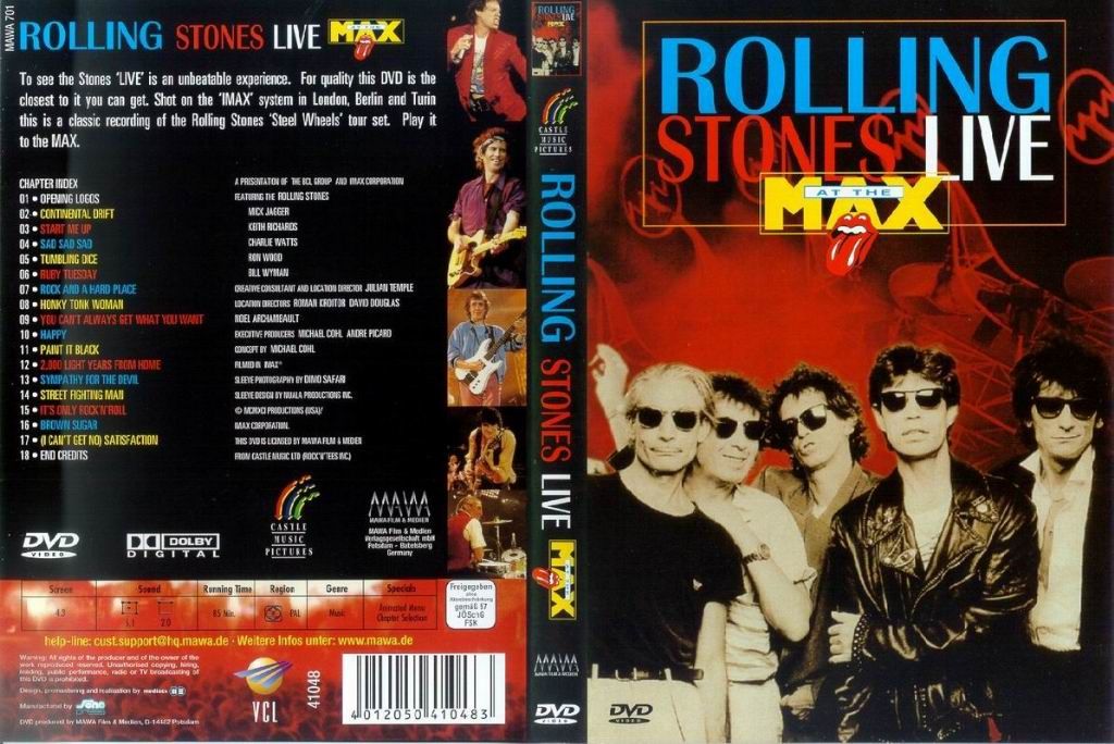 The Rolling Stones Live At The Max DVD US | DVD Covers | Cover Century ...