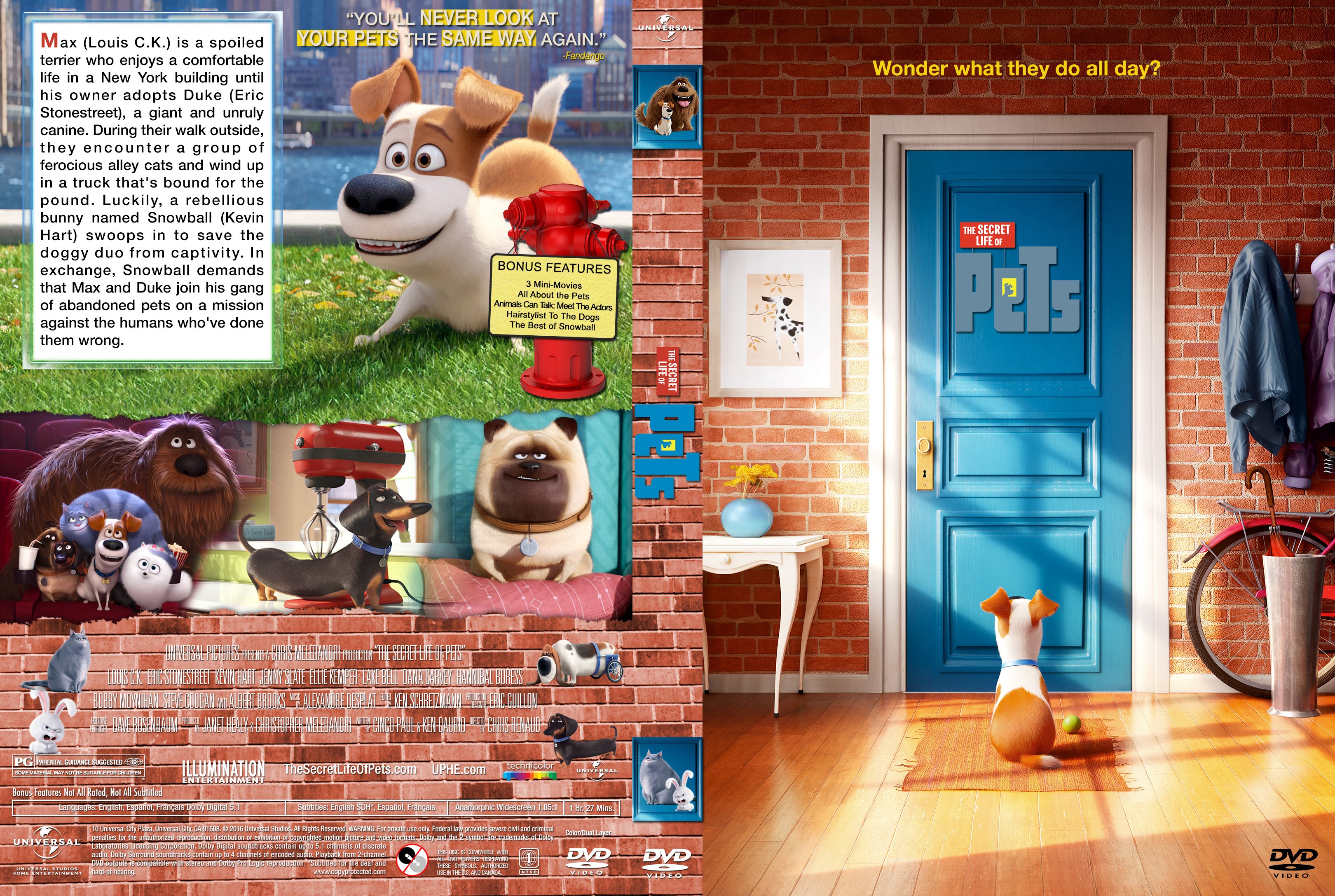 The Secret Life of Pets 2016 Covers Label 1 | DVD Covers | Cover ...