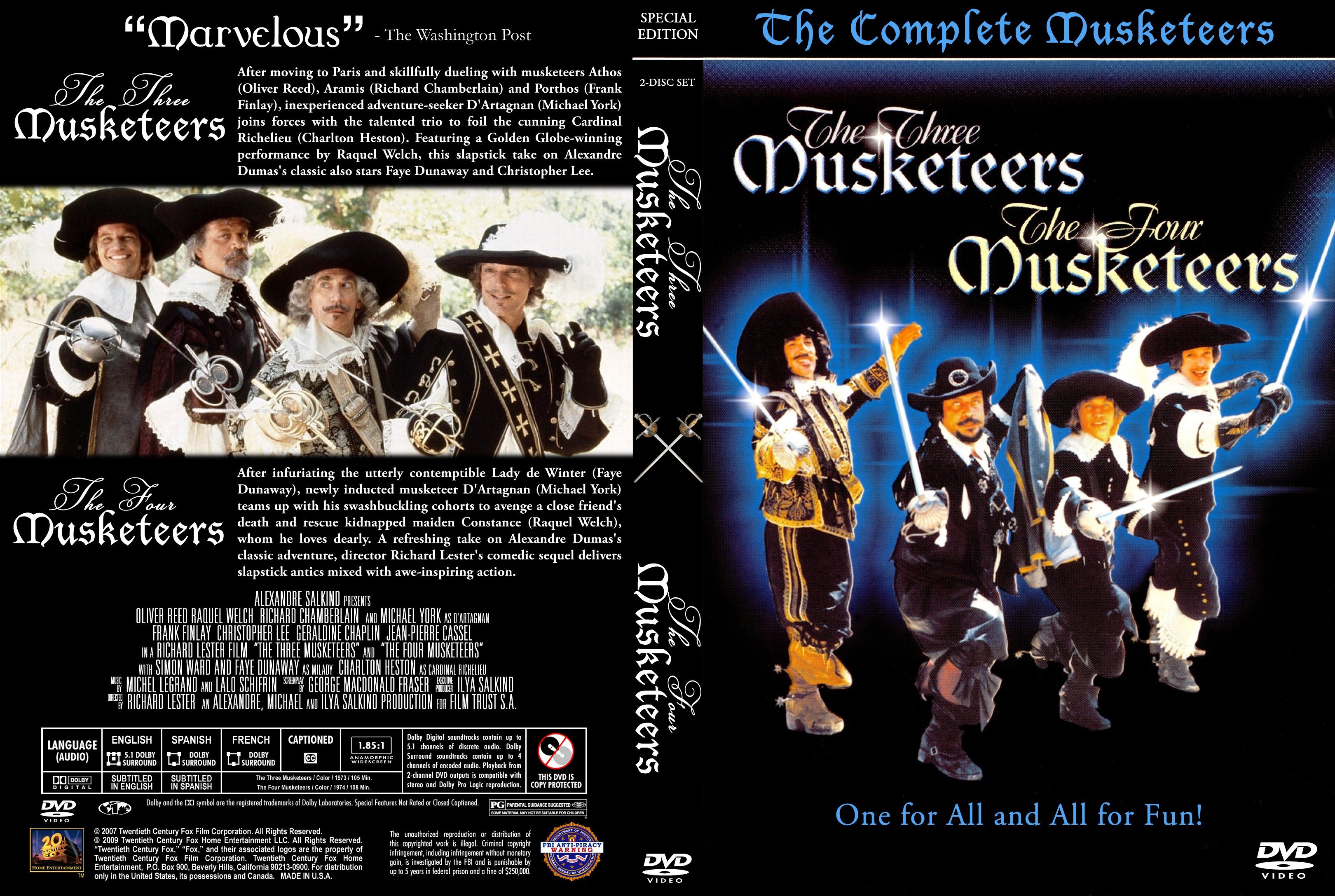 The Three Musketeers The Four Musketeers Double Feature 1973 1974 R1 ...