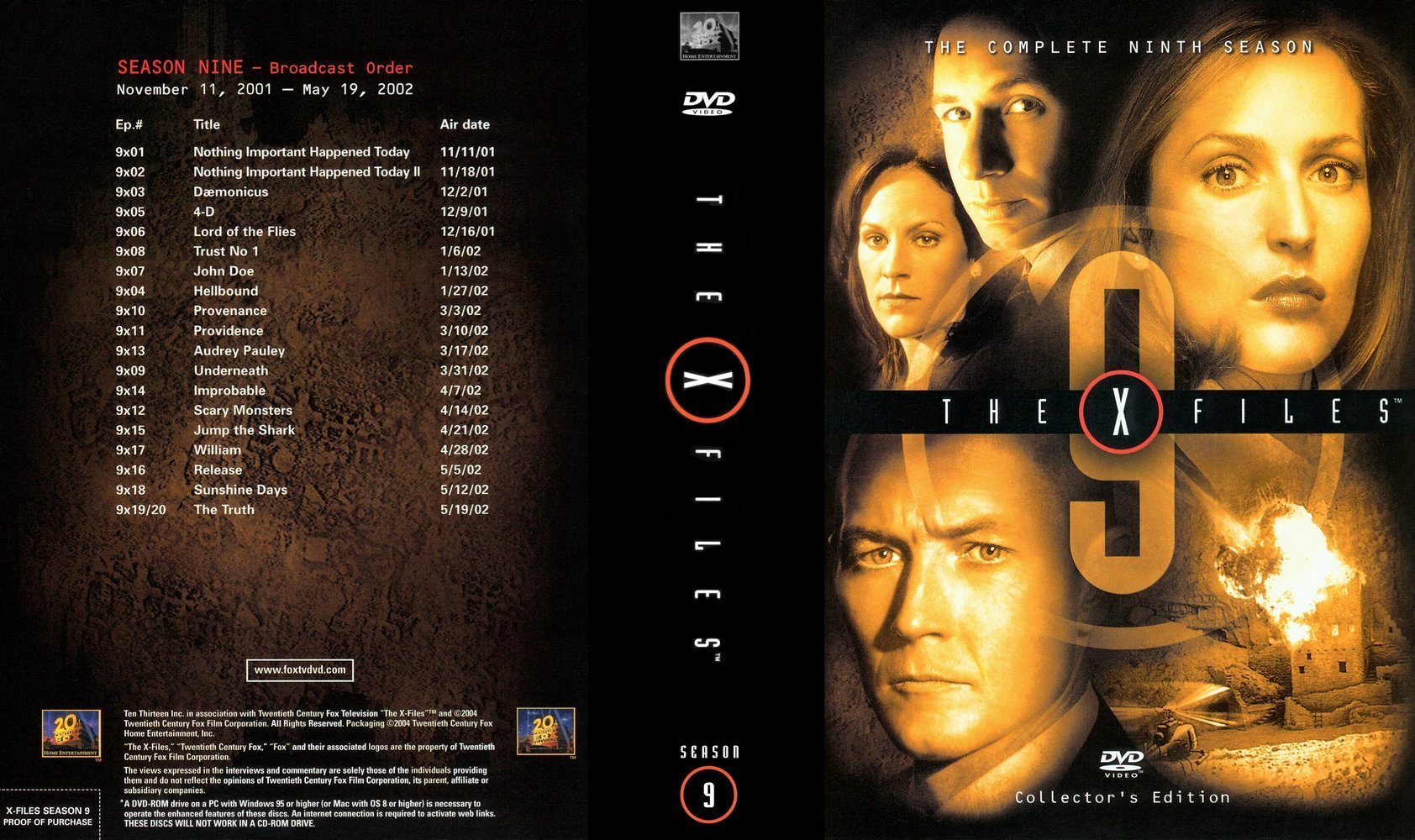 The X Files Season 1 2 3 4 5 6 7 8 9 DVD Front Covers 8 | DVD Covers ...