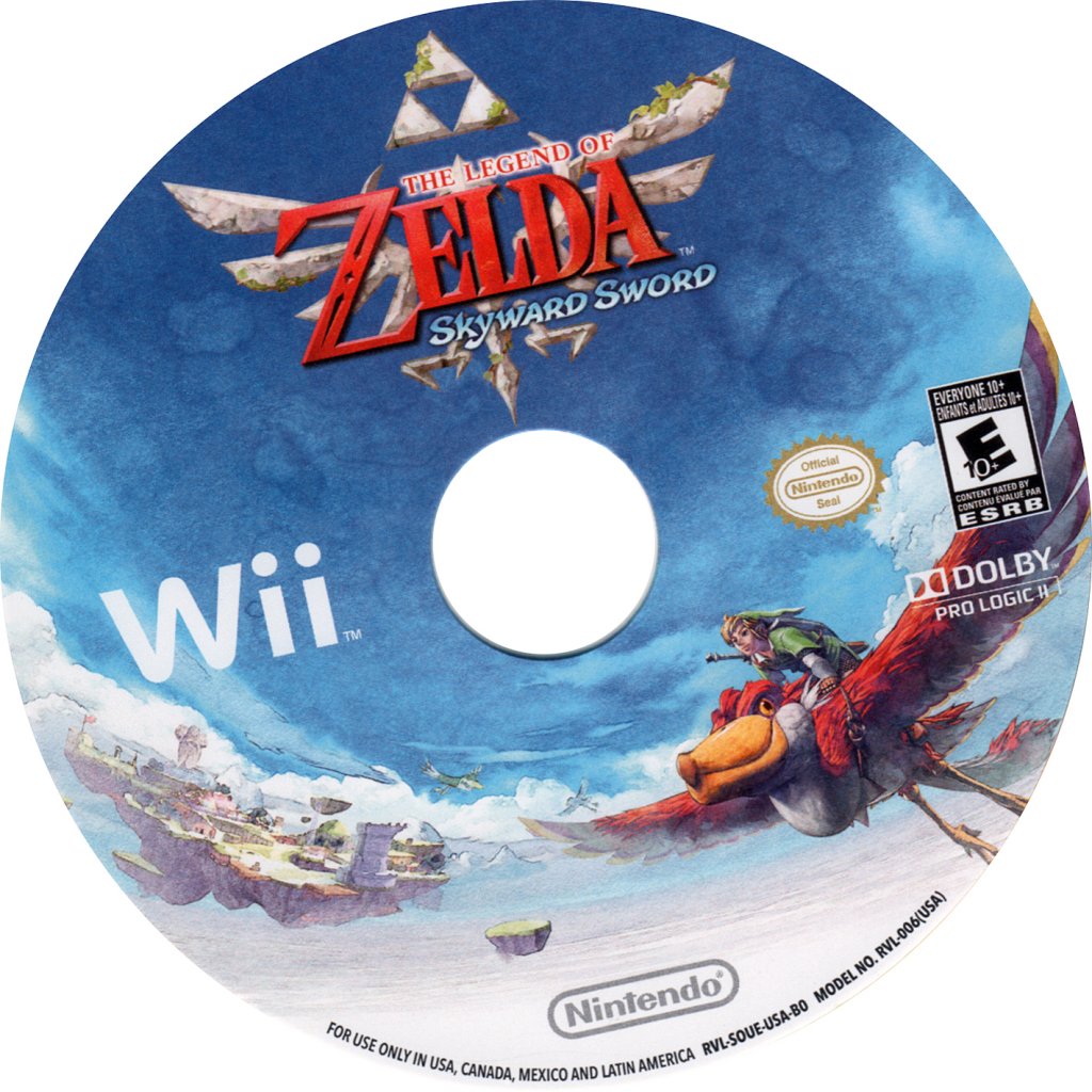 The Legend of Zelda Skyward Sword DVD English French Spanish NTSC CD ...