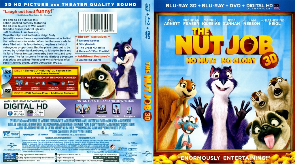 The Nut Job 3D 2013 Scanned Bluray Dvd Cover 001 | DVD Covers | Cover ...