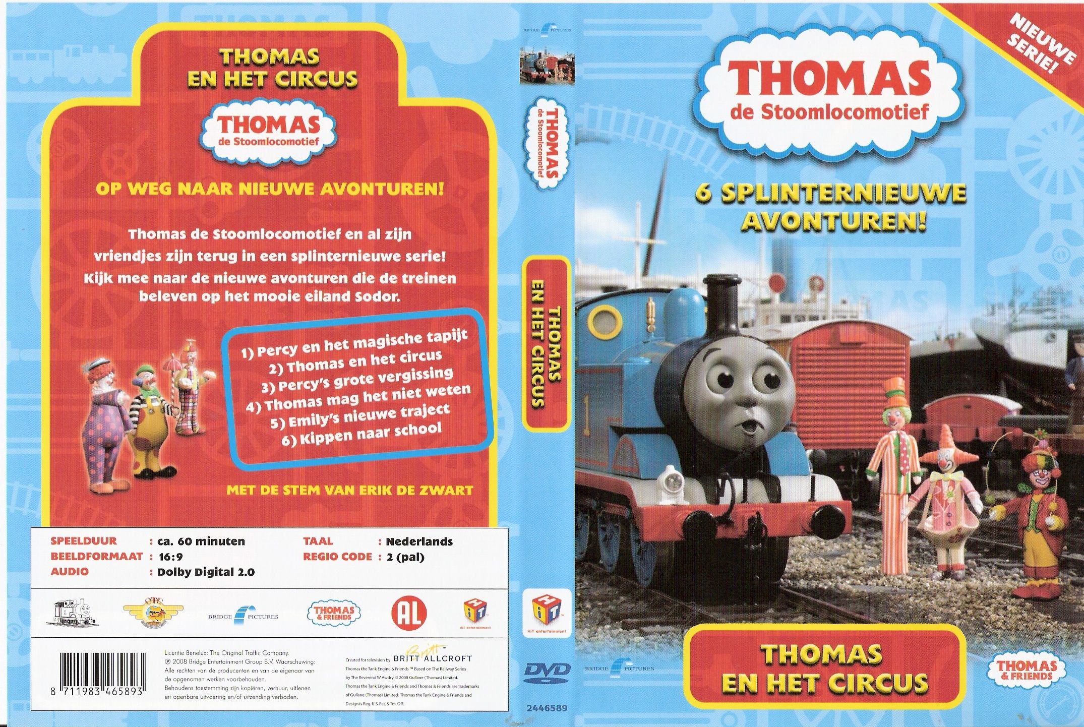 Thomas De Stoomlocomotief Thomas En Het Circus DVD NL1 | DVD Covers ...