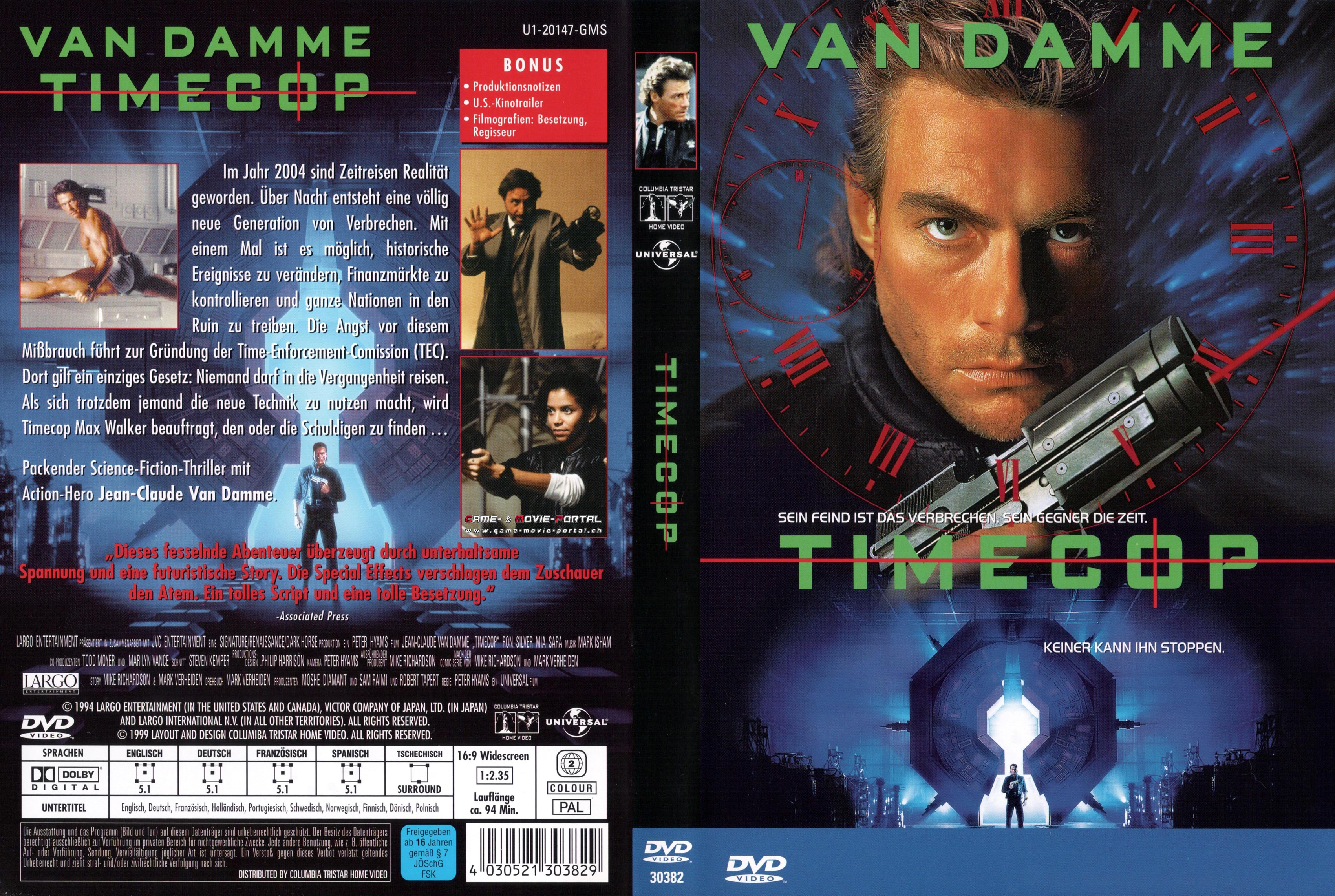 Time Cop Keiner kann ihn stoppen | DVD Covers | Cover Century | Over 1. ...