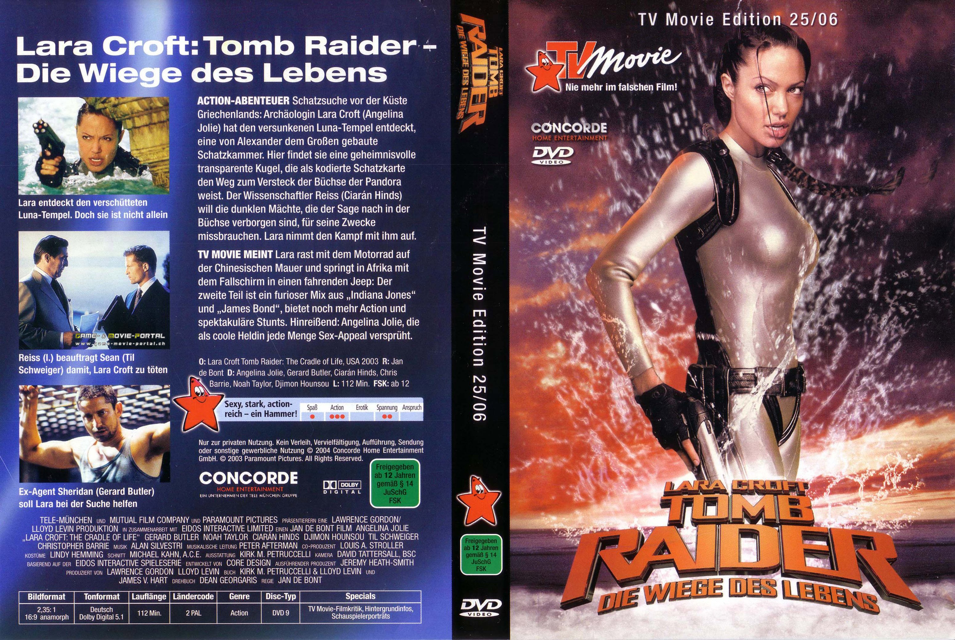 Tomb Raider Lara Croft Die Wiege des Lebens 2 | DVD Covers | Cover Century | Over 1.000.000 ...