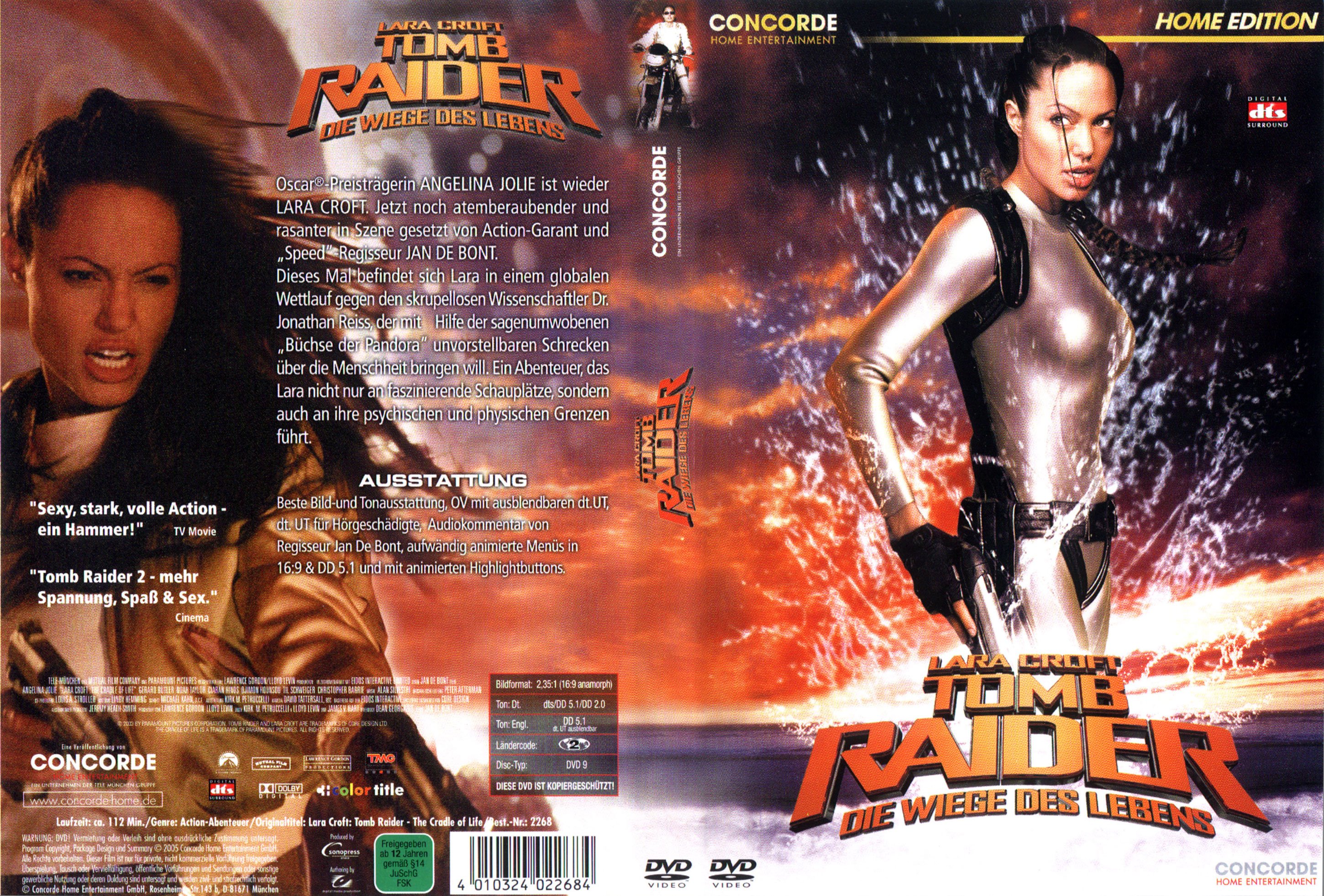 Tomb Raider Lara Croft Die Wiege des Lebens | DVD Covers | Cover Century | Over 1.000.000 Album ...