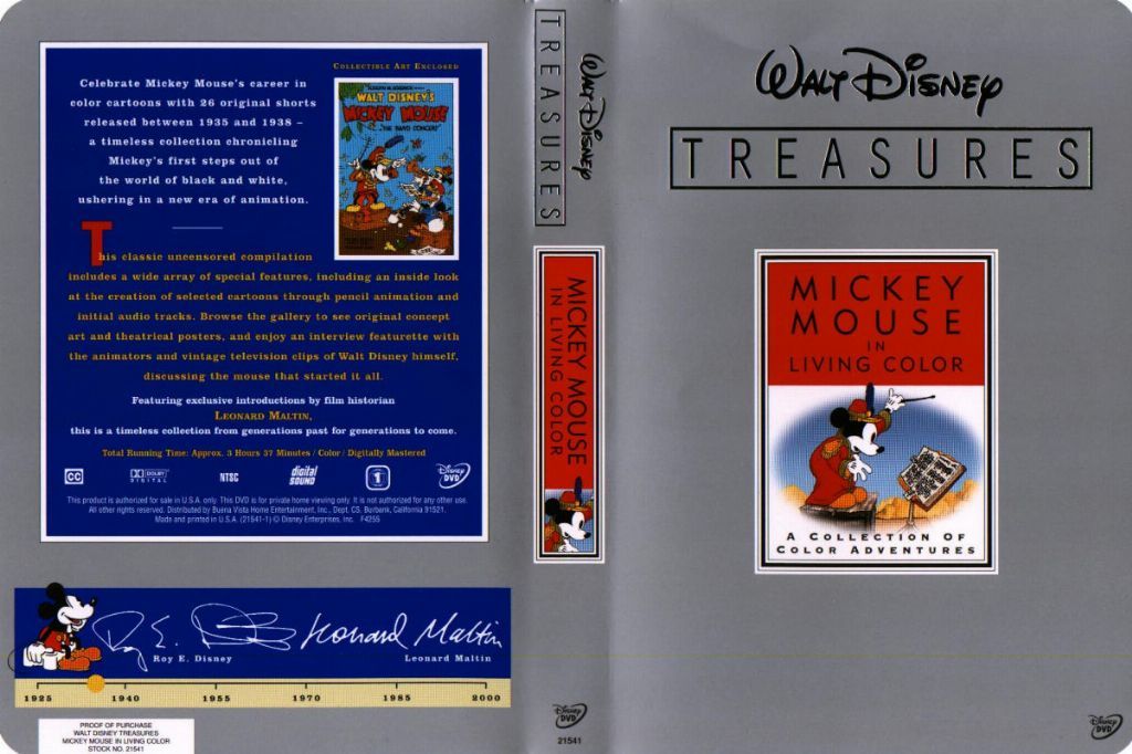 Treasures Mickey Mouse In Living Color DVD US | DVD Covers | Cover ...
