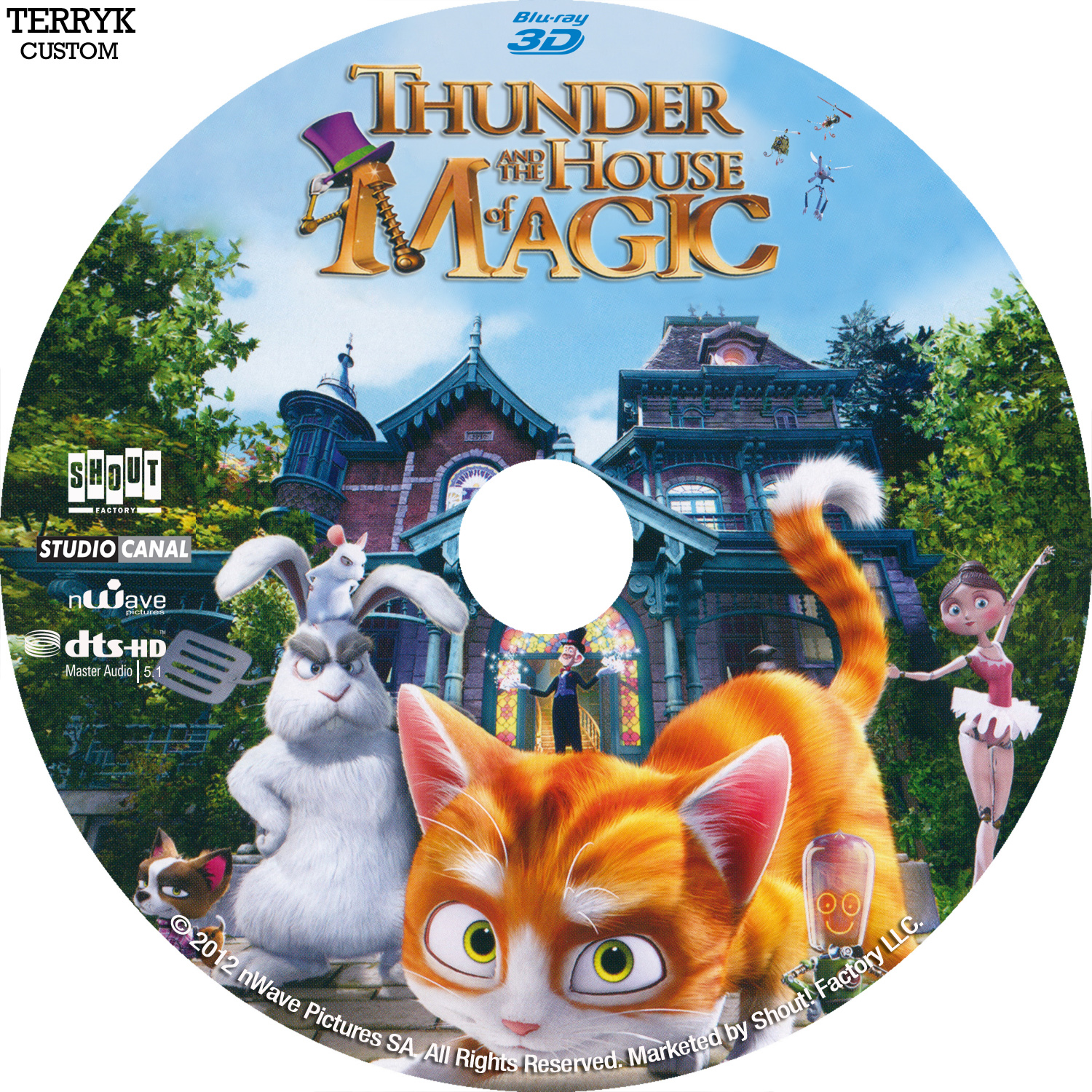 thunder and the house of magic blu ray custom 3d label | DVD Covers ...