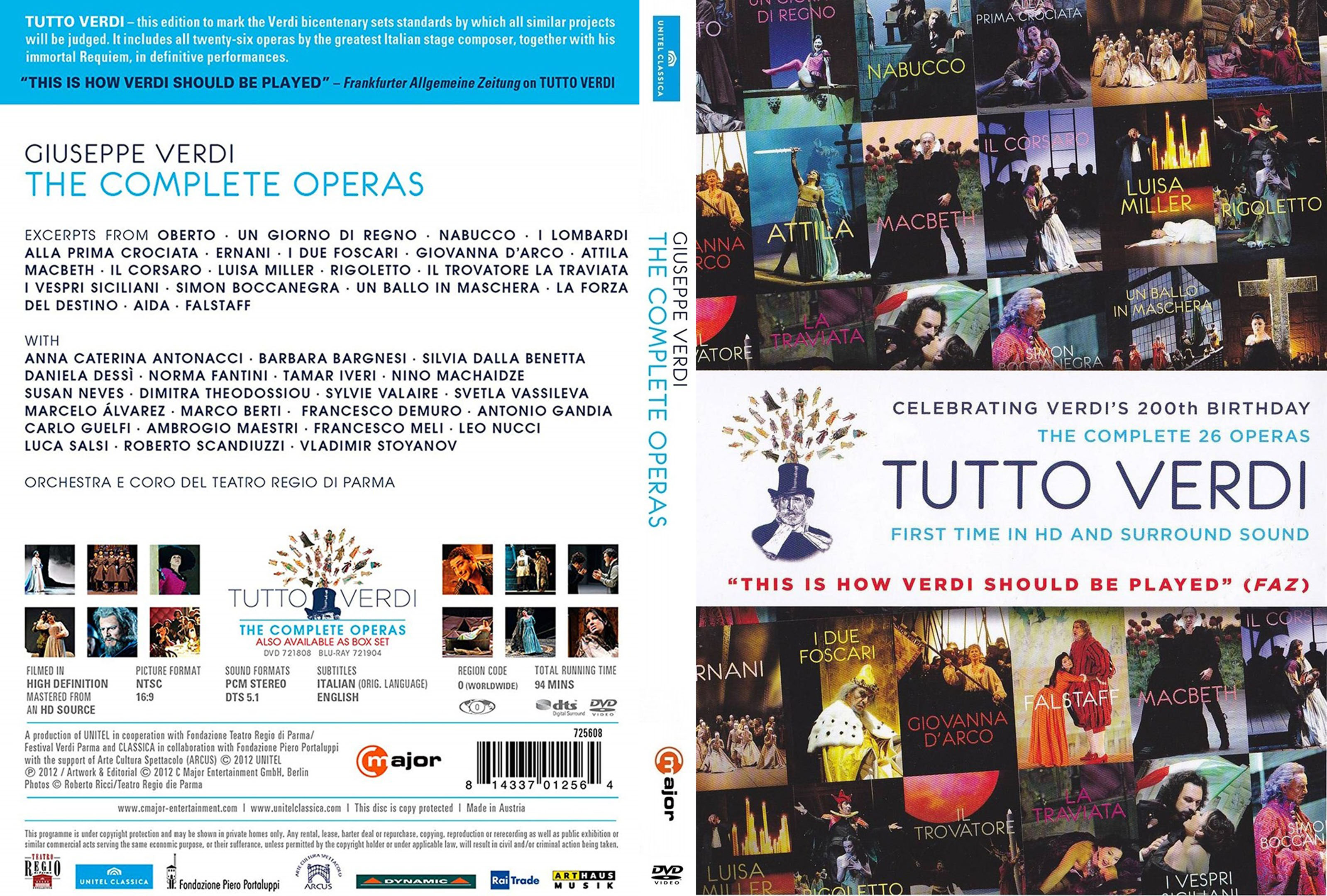 Verdi Tutto Verdi The Complete Operas 2012 | DVD Covers | Cover Century ...