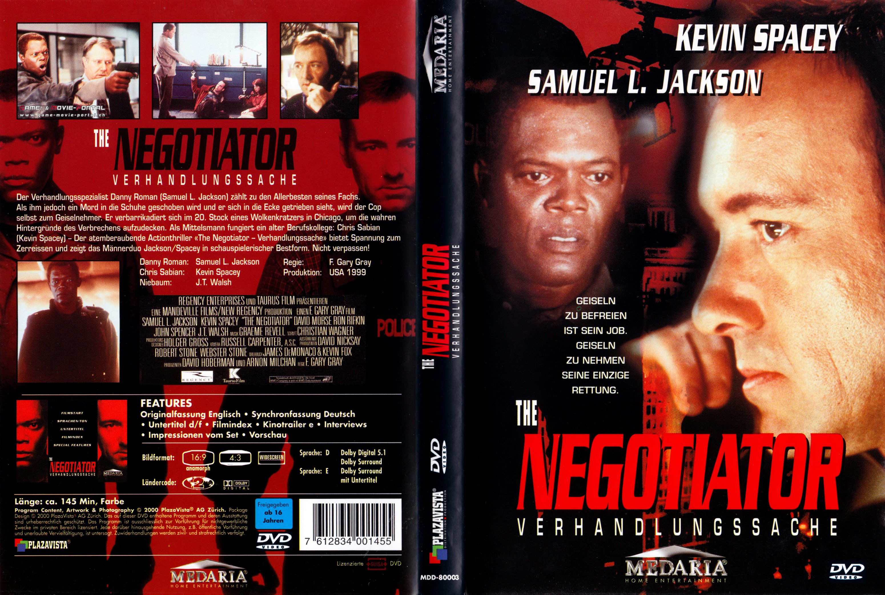 Verhandlungssache The Negotiator Samuel L Jackson | DVD Covers | Cover ...