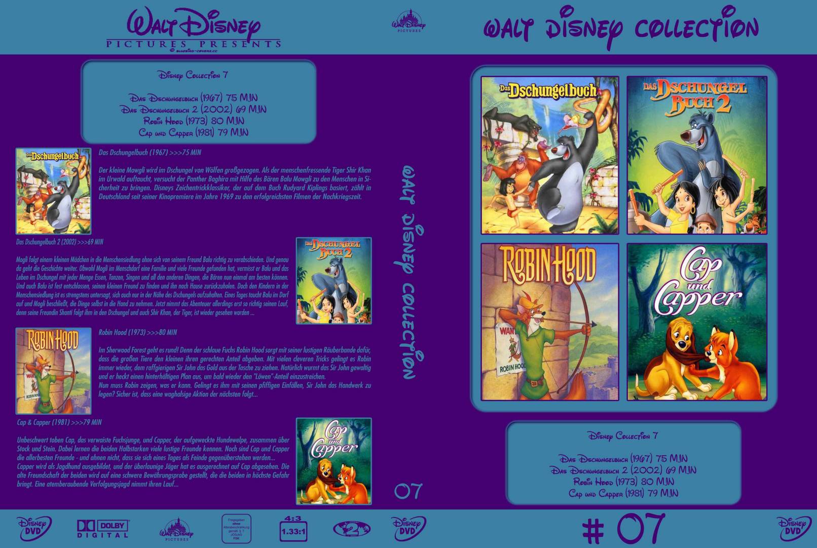 Walt Disney Collection R2 DVD 1 10 Covers 3 | DVD Covers | Cover ...