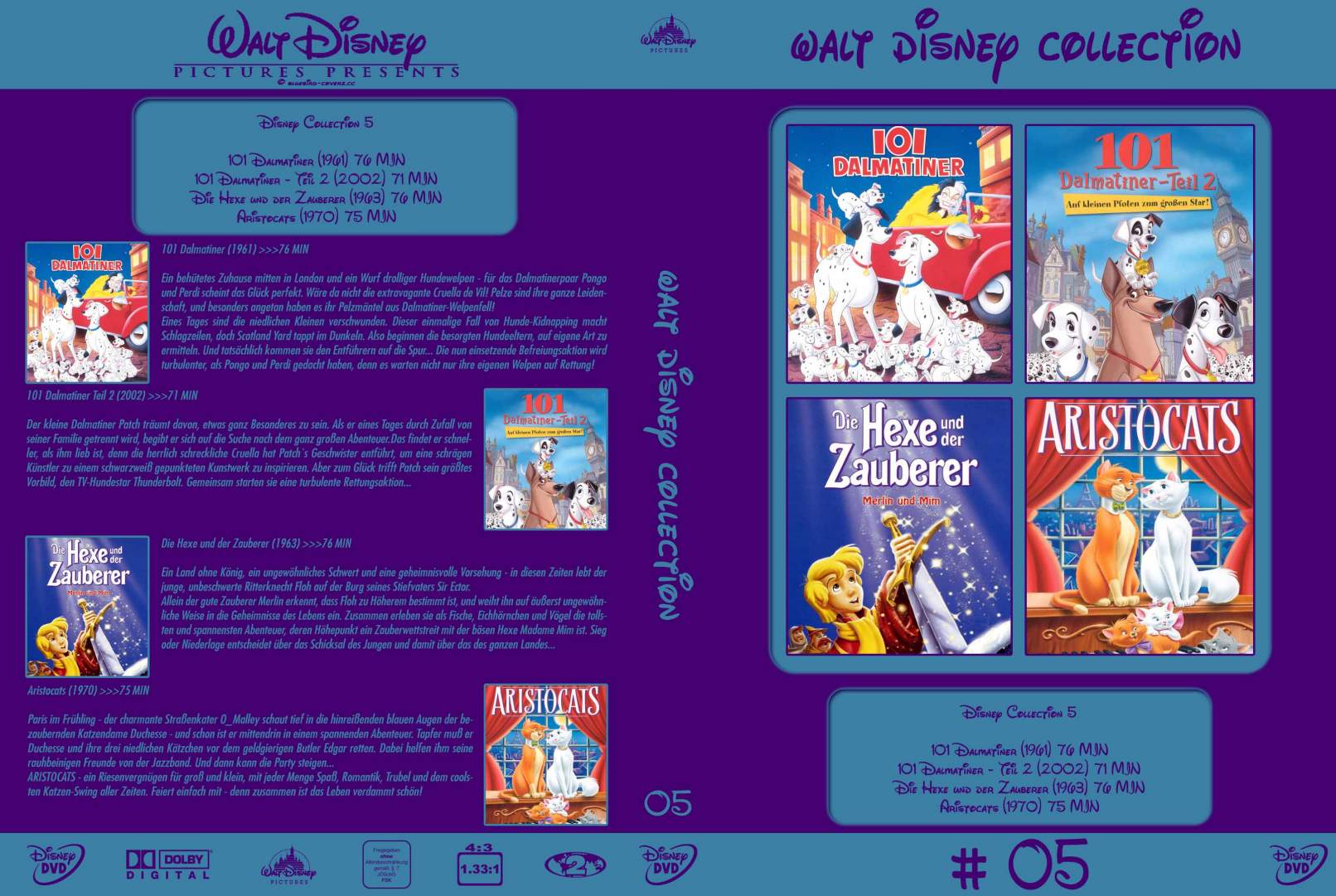Walt Disney Collection R2 DVD 1 10 Covers 5 | DVD Covers | Cover ...