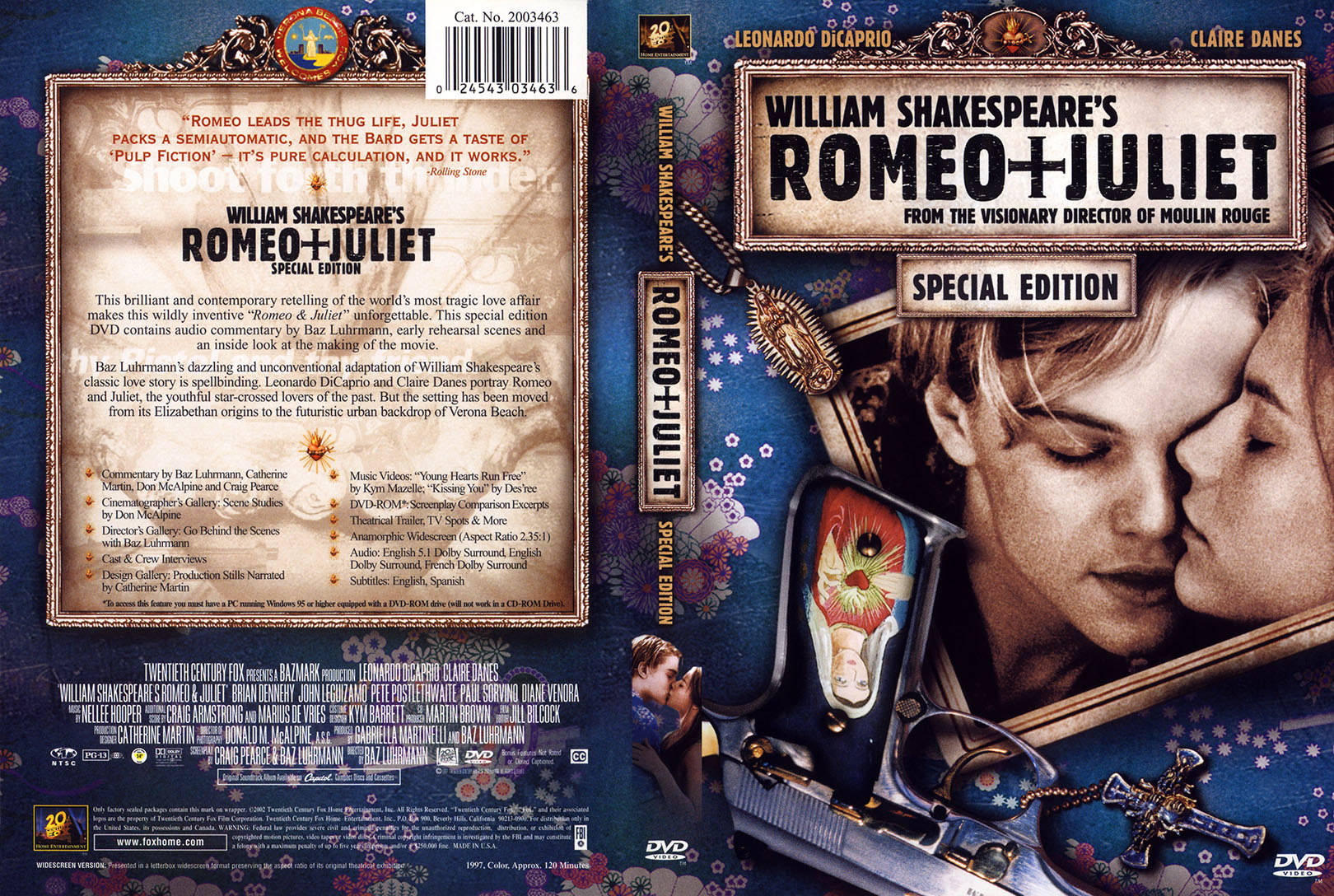 William Shakespeare s Romeo Juliet 1996 Special Edition R1 | DVD Covers | Cover Century | Over 1 ...