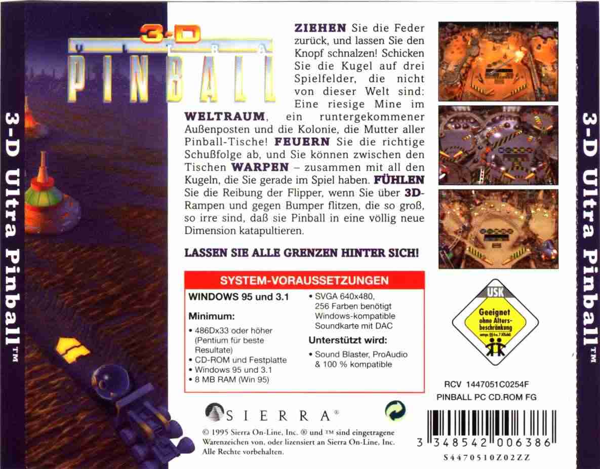 3d ultra pinball back | PC Covers | Cover Century | Over 1.000.000 ...