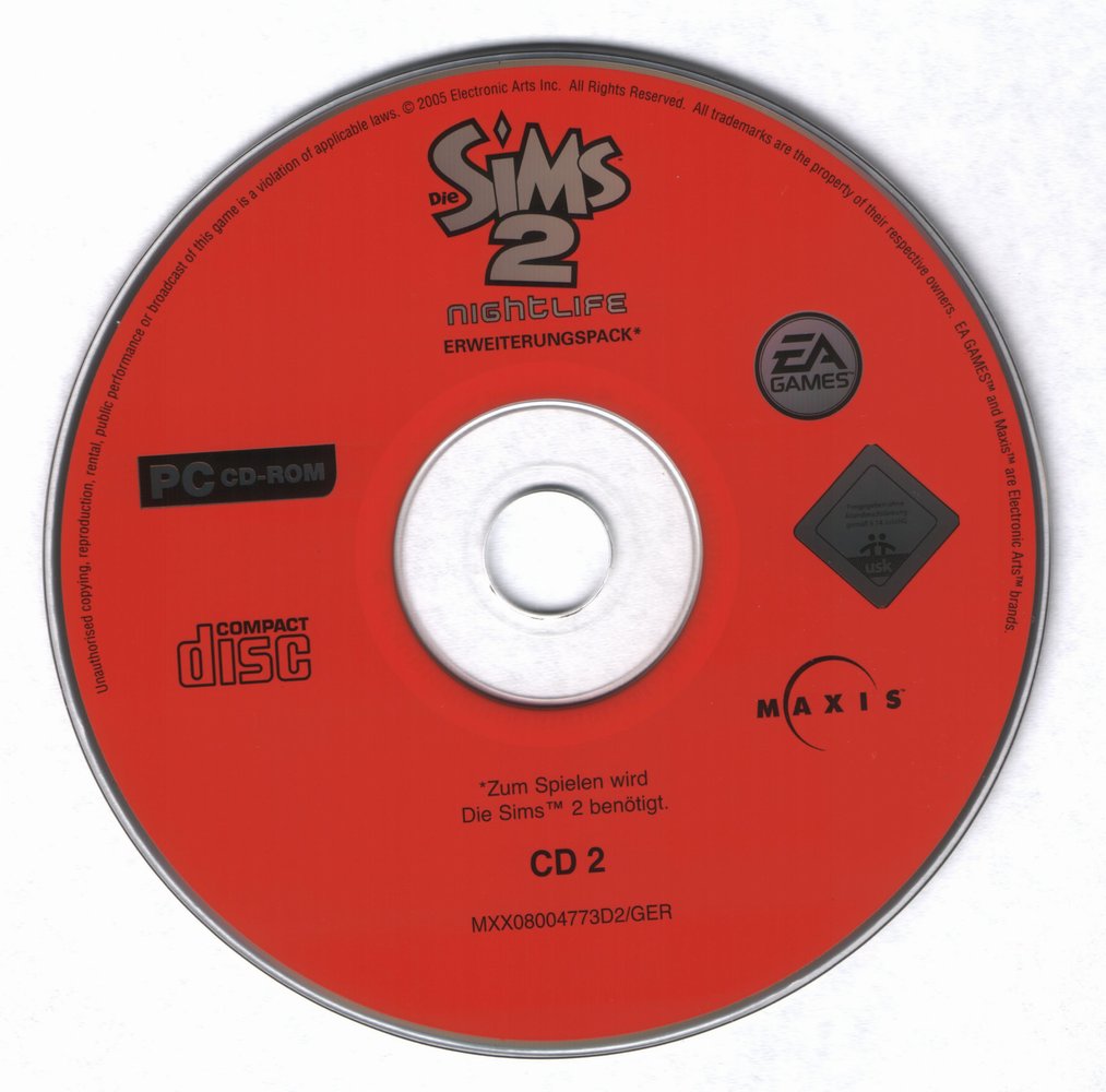 die sims 2 nightlife cd2 pc games | PC Covers | Cover Century | Over 1. ...