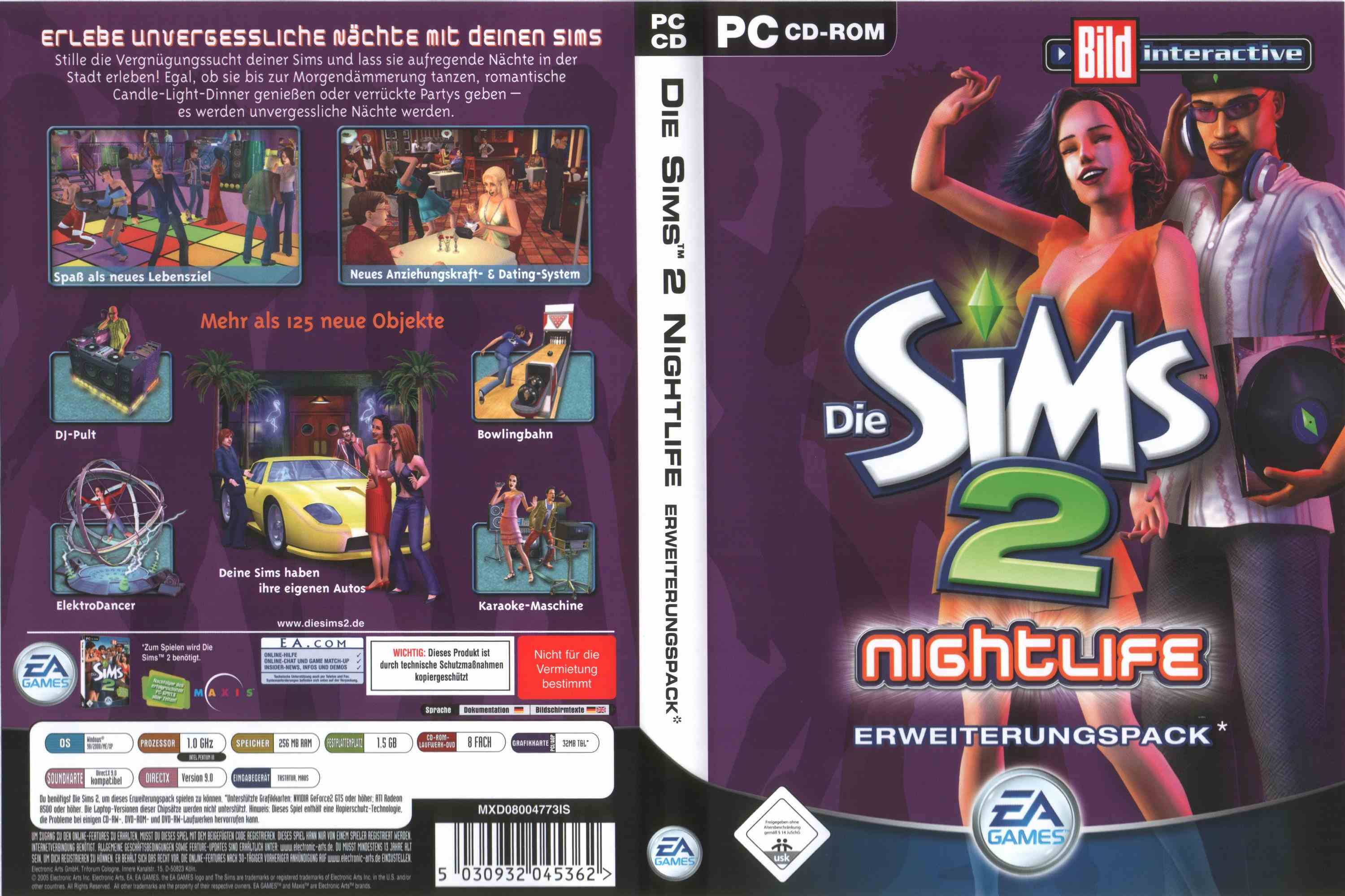 die sims 2 nightlife dvd pc games | PC Covers | Cover Century | Over 1. ...
