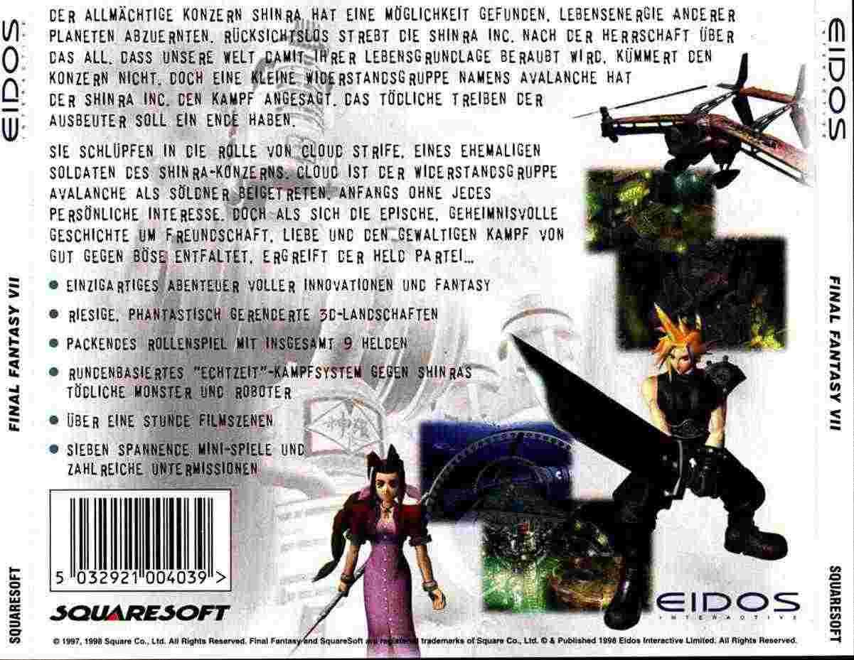 final fantasy 7 back | PC Covers | Cover Century | Over 1.000.000 Album ...