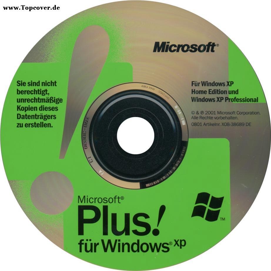 Microsoft Windows XP Plus! CD | PC Covers | Cover Century | Over 1.000. ...