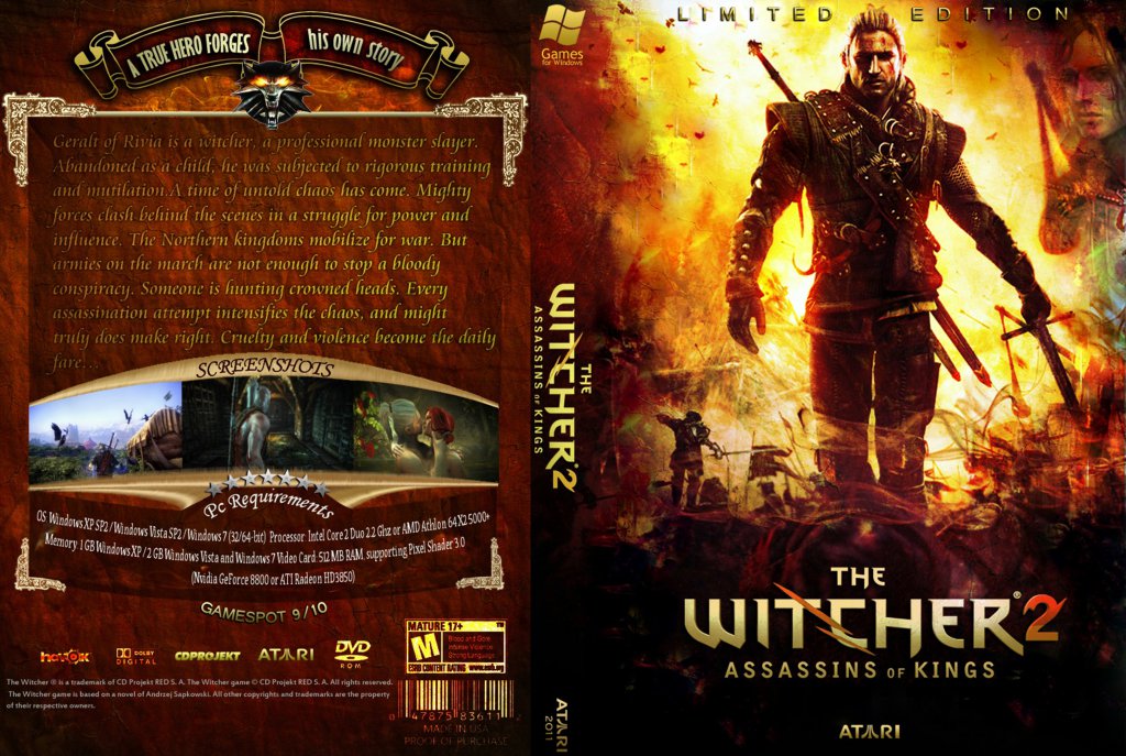 The Witcher 2 Assassins of Kings DVD NTSC Custom f | PC Covers | Cover ...