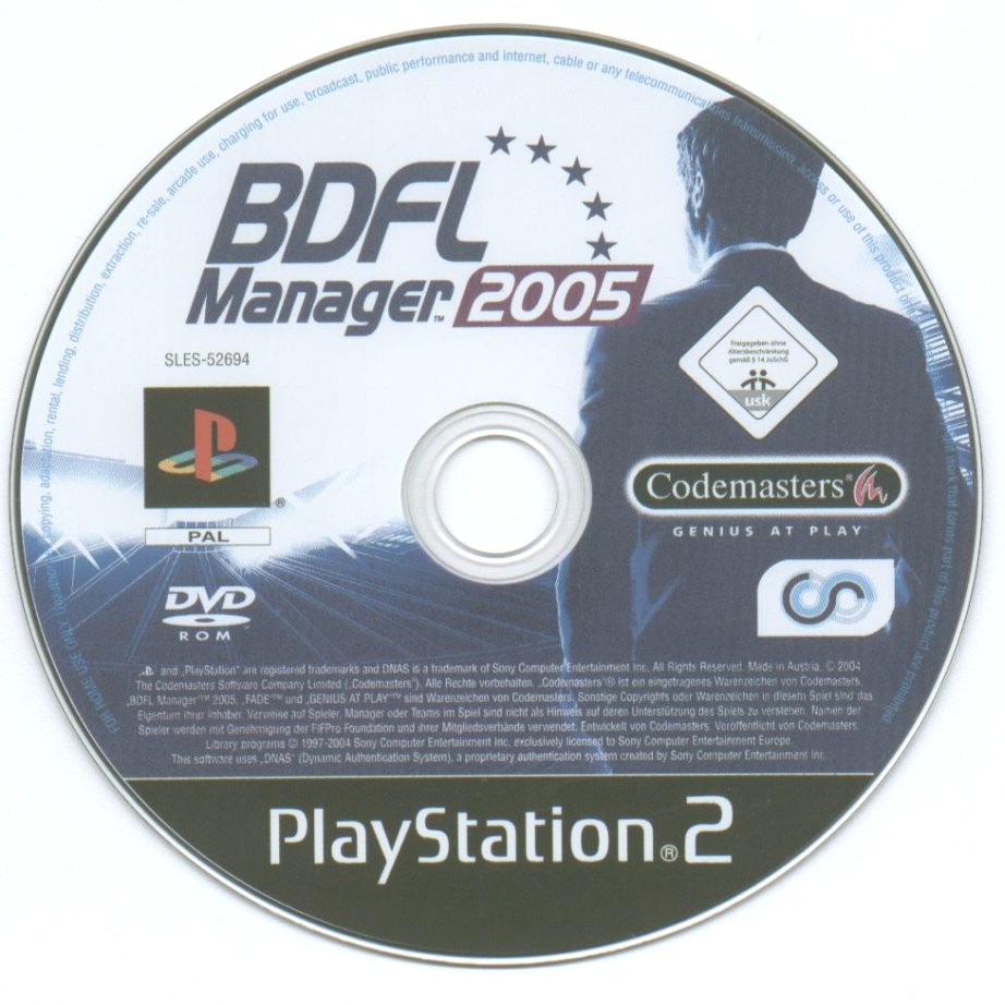 bdfl manager 2005 cd | Playstation 2 Covers | Cover Century | Over 1. ...