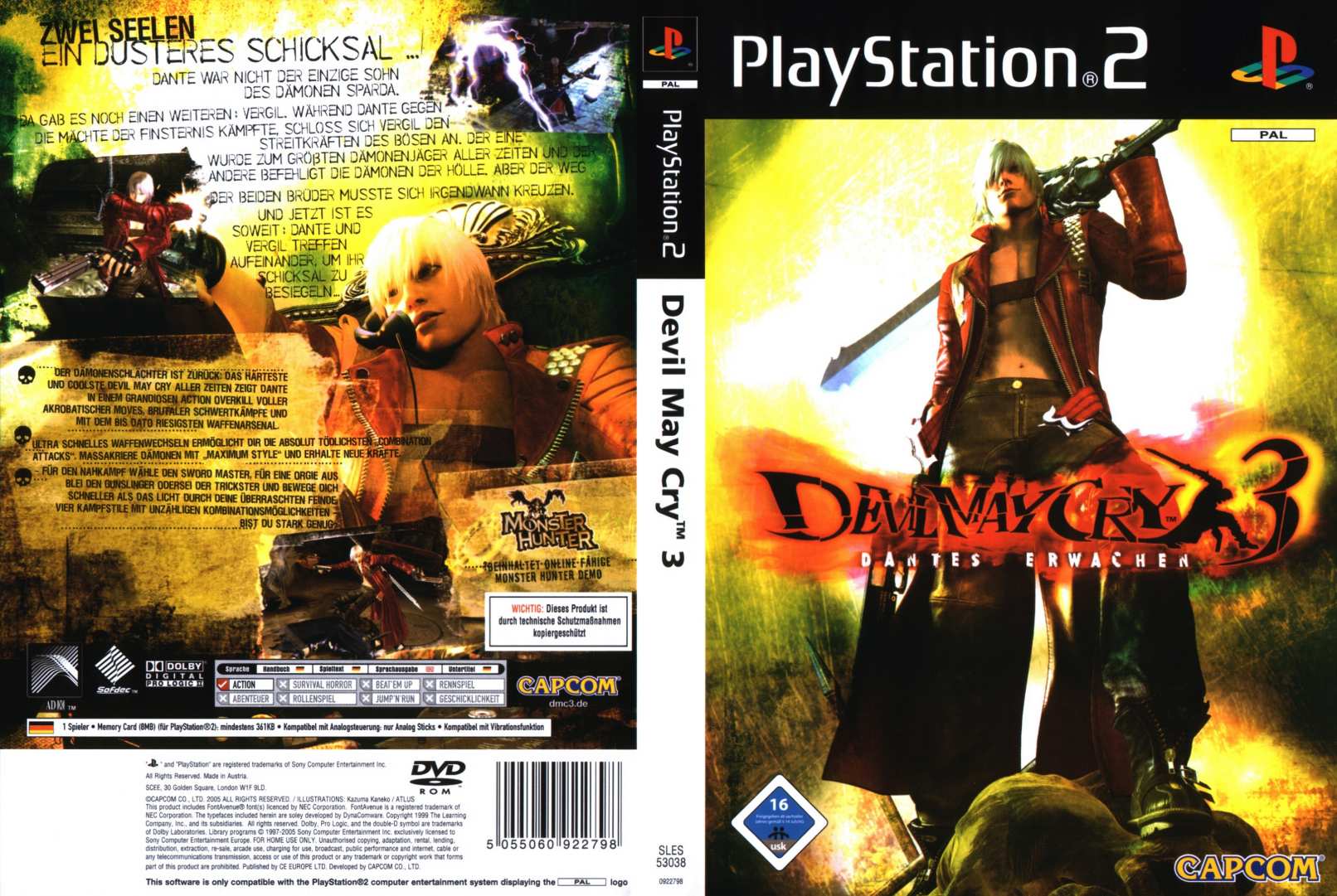devil may cry 3 dantes erwachen d | Playstation 2 Covers | Cover ...