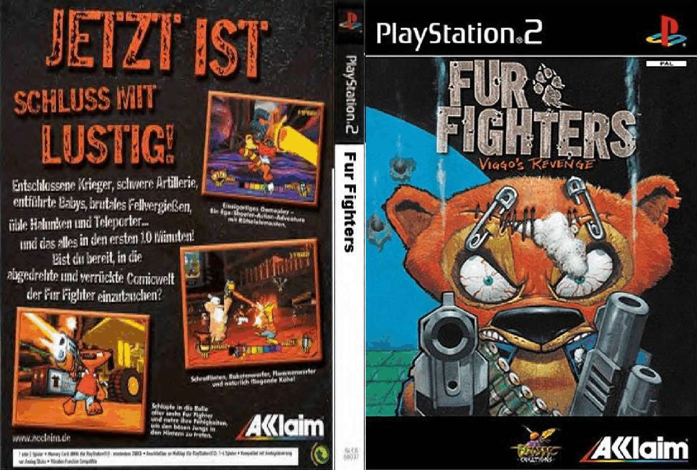 Fur Fighters (PS2) dvd | Playstation 2 Covers | Cover Century | Over 1. ...