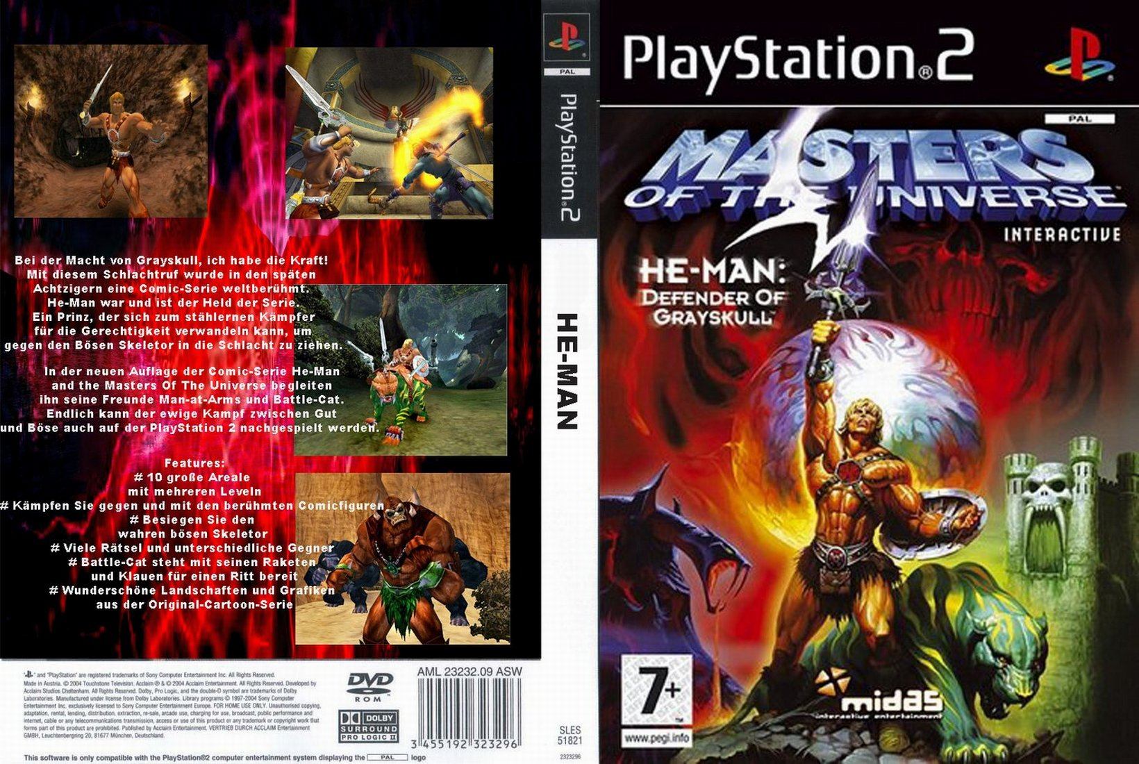 he man defender of grayskull ps2 dvd | Playstation 2 Covers | Cover ...