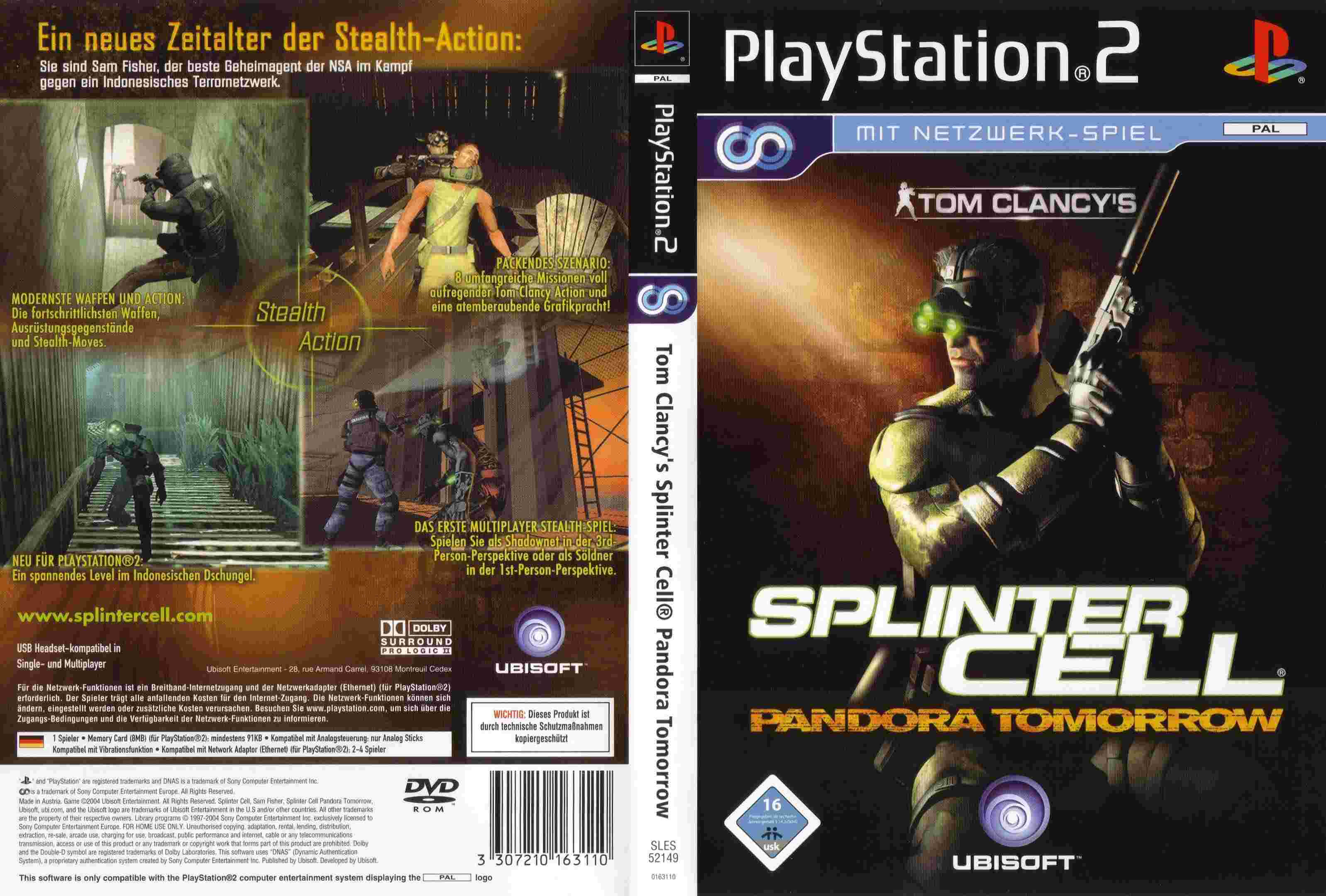 tom clancys splinter cell pandora tomorrow d | Playstation 2 Covers ...