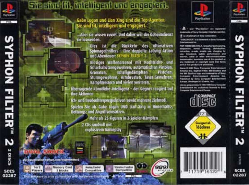 Syphon Filter 2 PAL PSX BACK | Playstation Covers | Cover Century ...